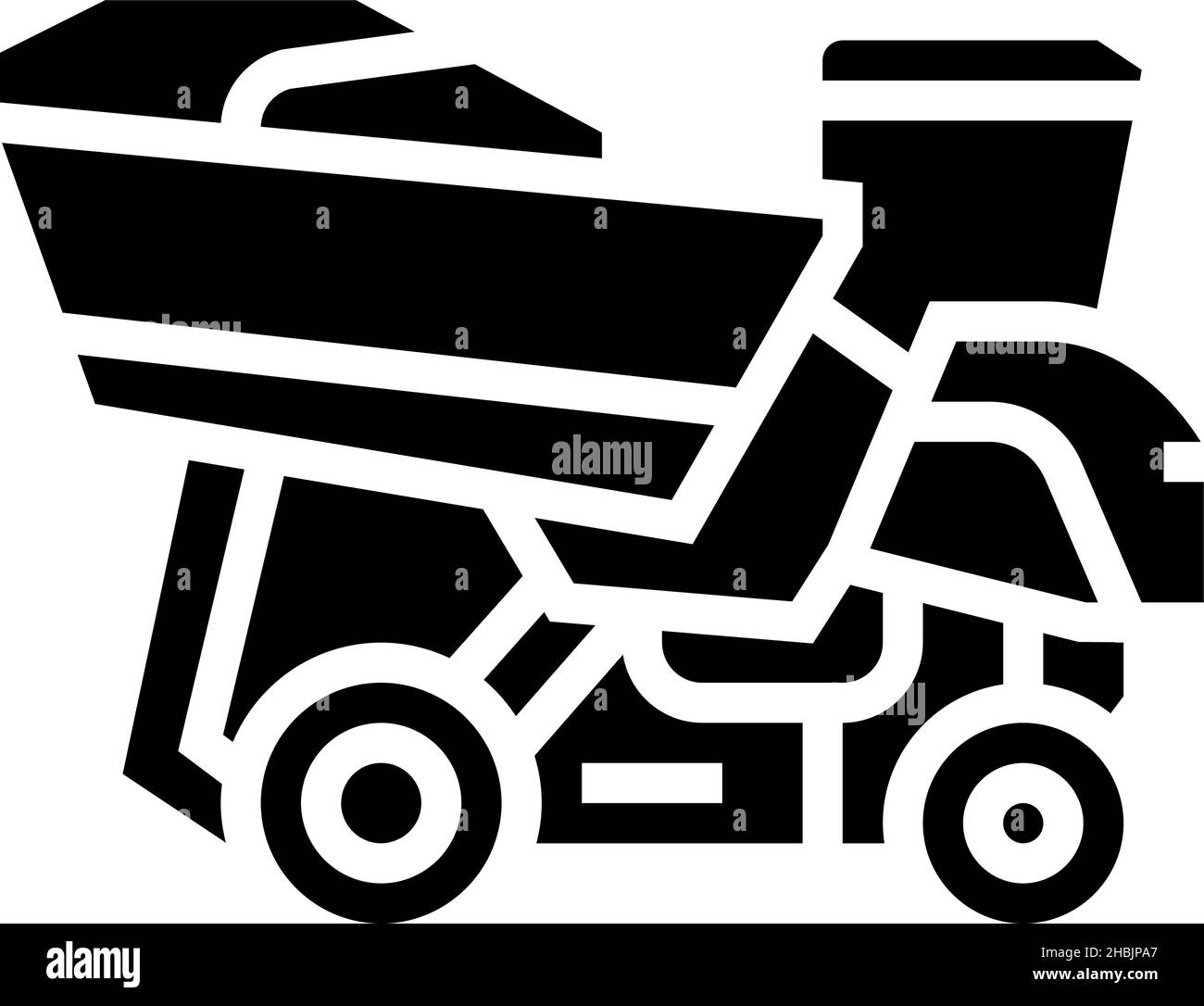 harvester tractor for olives glyph icon vector illustration Stock ...