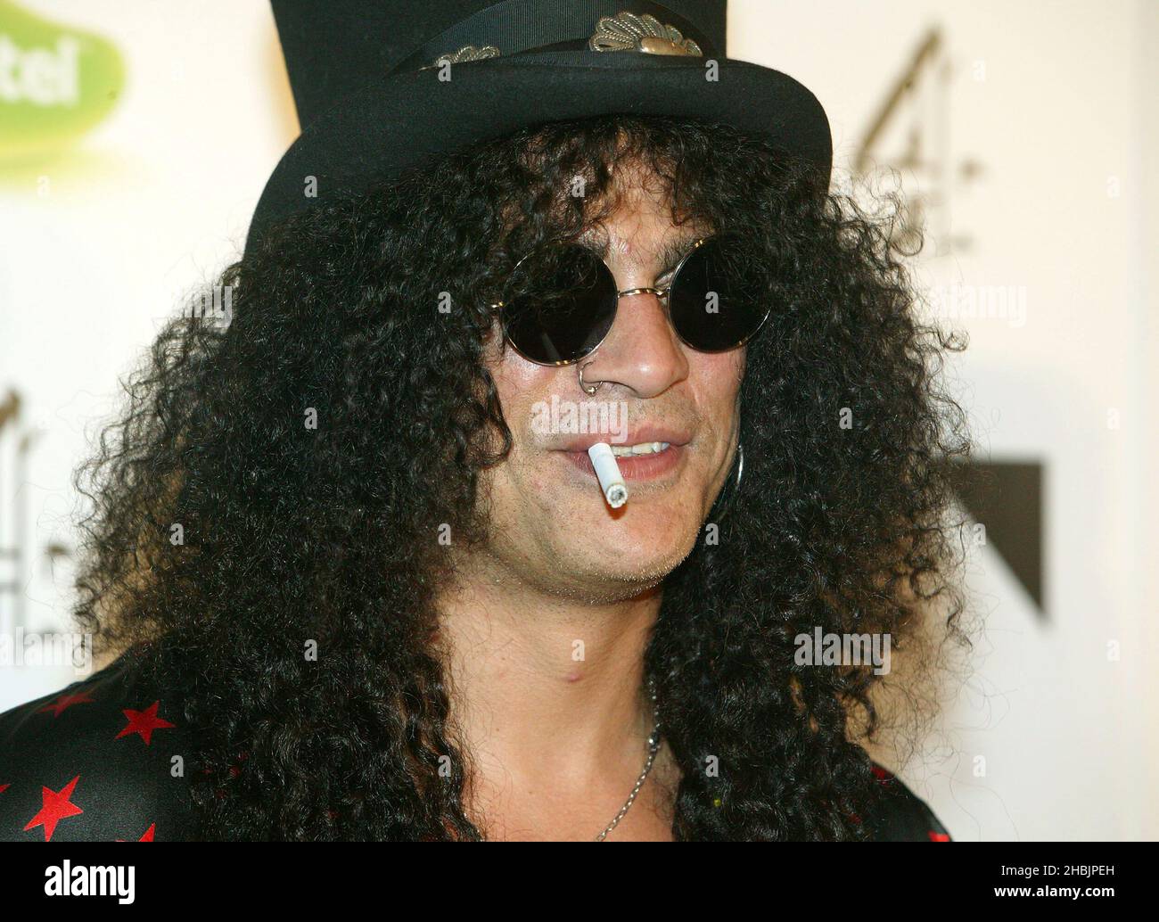 Slash in press room at the Hall of Fame Awards at the Alexandra Palace ...