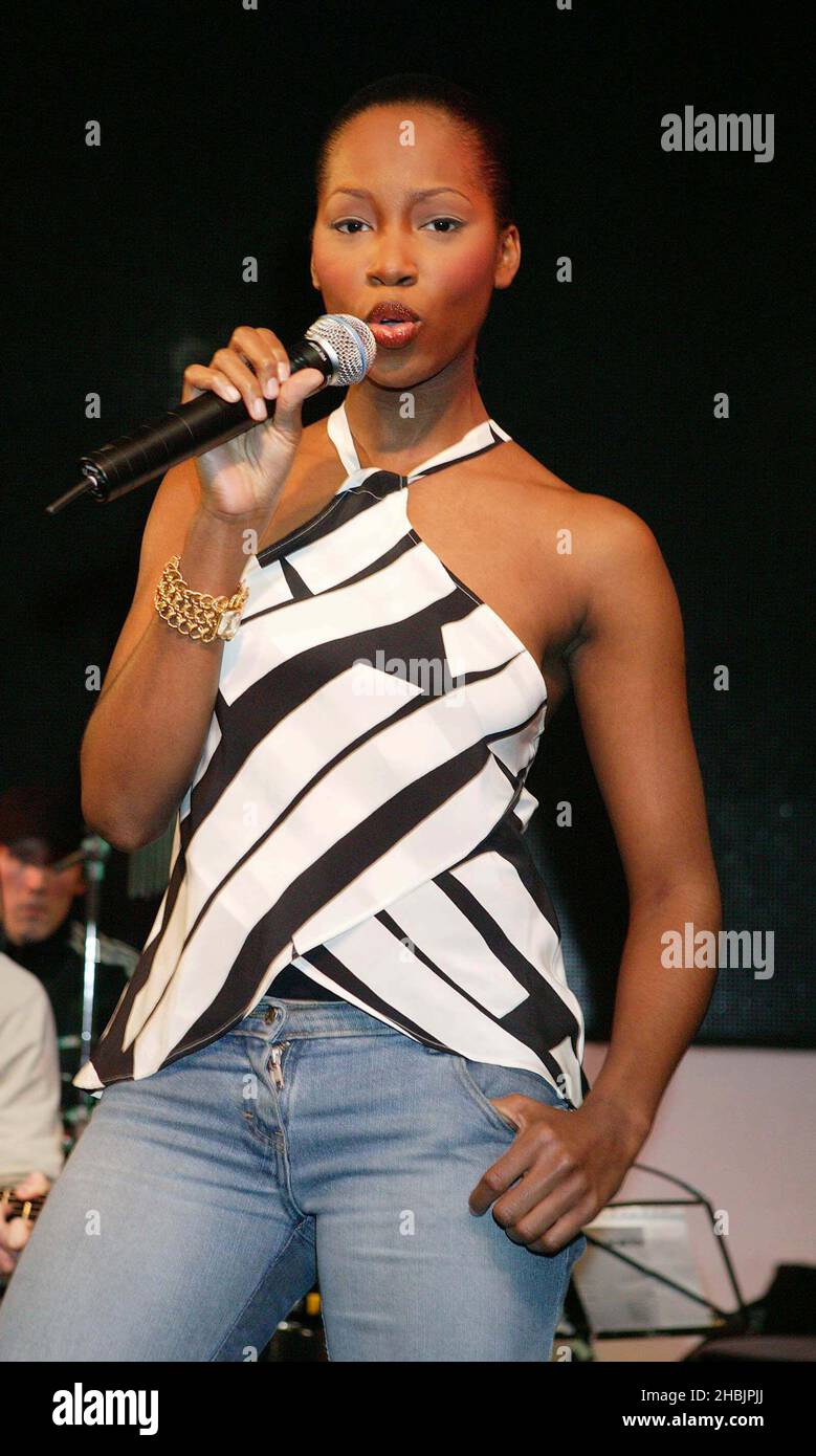 Jamelia performs live on stage hi-res stock photography and images - Alamy