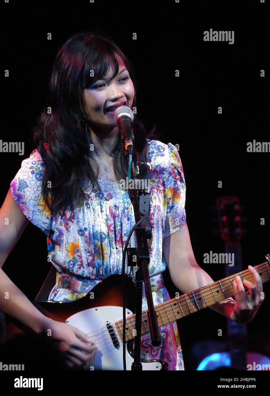 Bic Runga New Zealander performs live on stage at the Scala in London ...