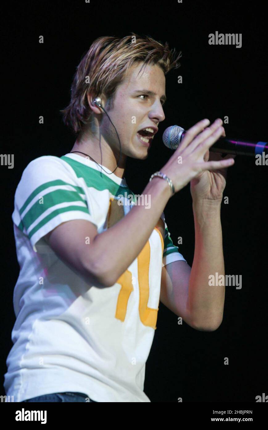 V Support Busted live in concert at Wembley Arena, London Stock Photo ...