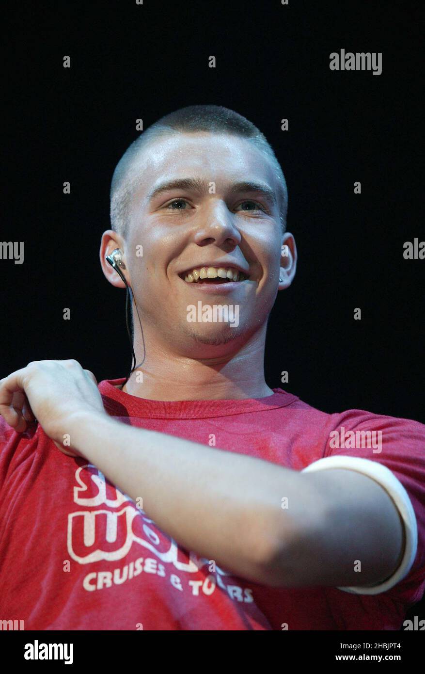 V Support Busted live in concert at Wembley Arena, London Stock Photo ...