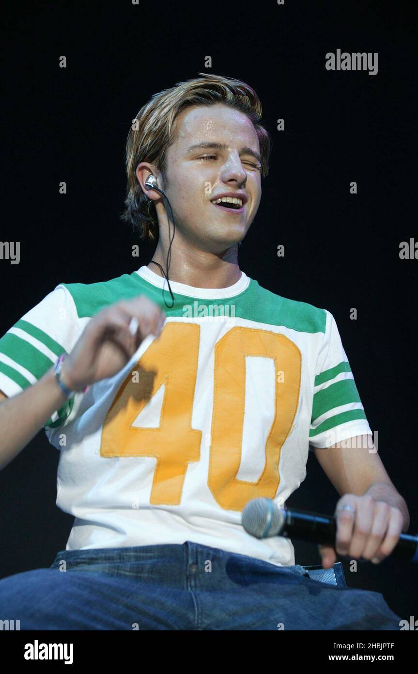 V Support Busted live in concert at Wembley Arena, London Stock Photo ...