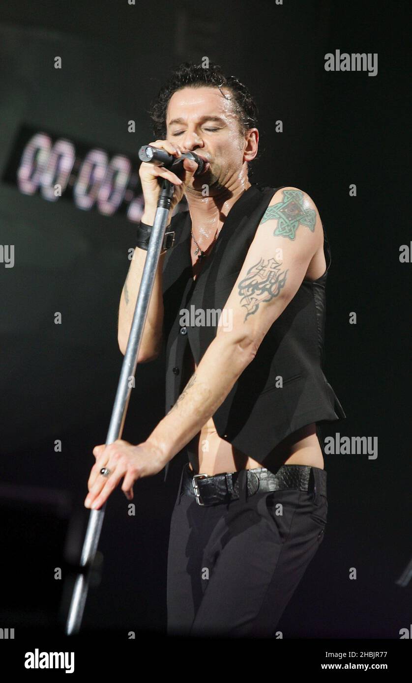 David Gahan of Depeche Mode live on stage Stock Photo - Alamy