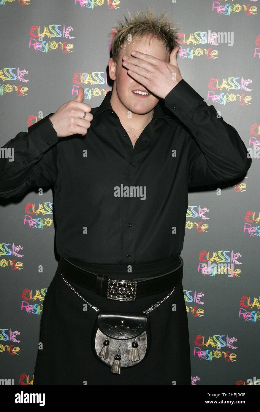 Nicky Spence backstage Stock Photo - Alamy