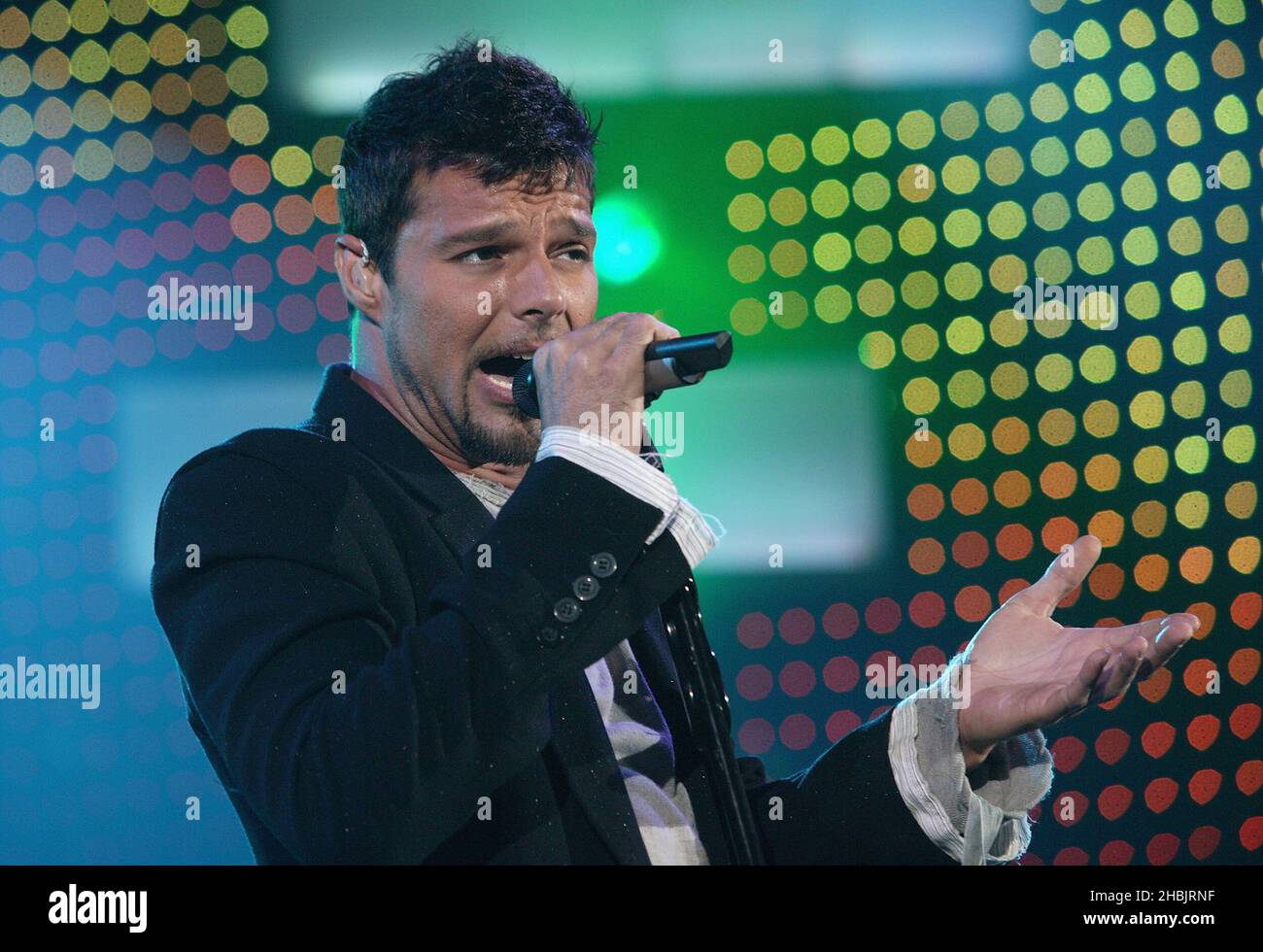 Puerto Rican popstar Ricky Martin on stage Stock Photo - Alamy