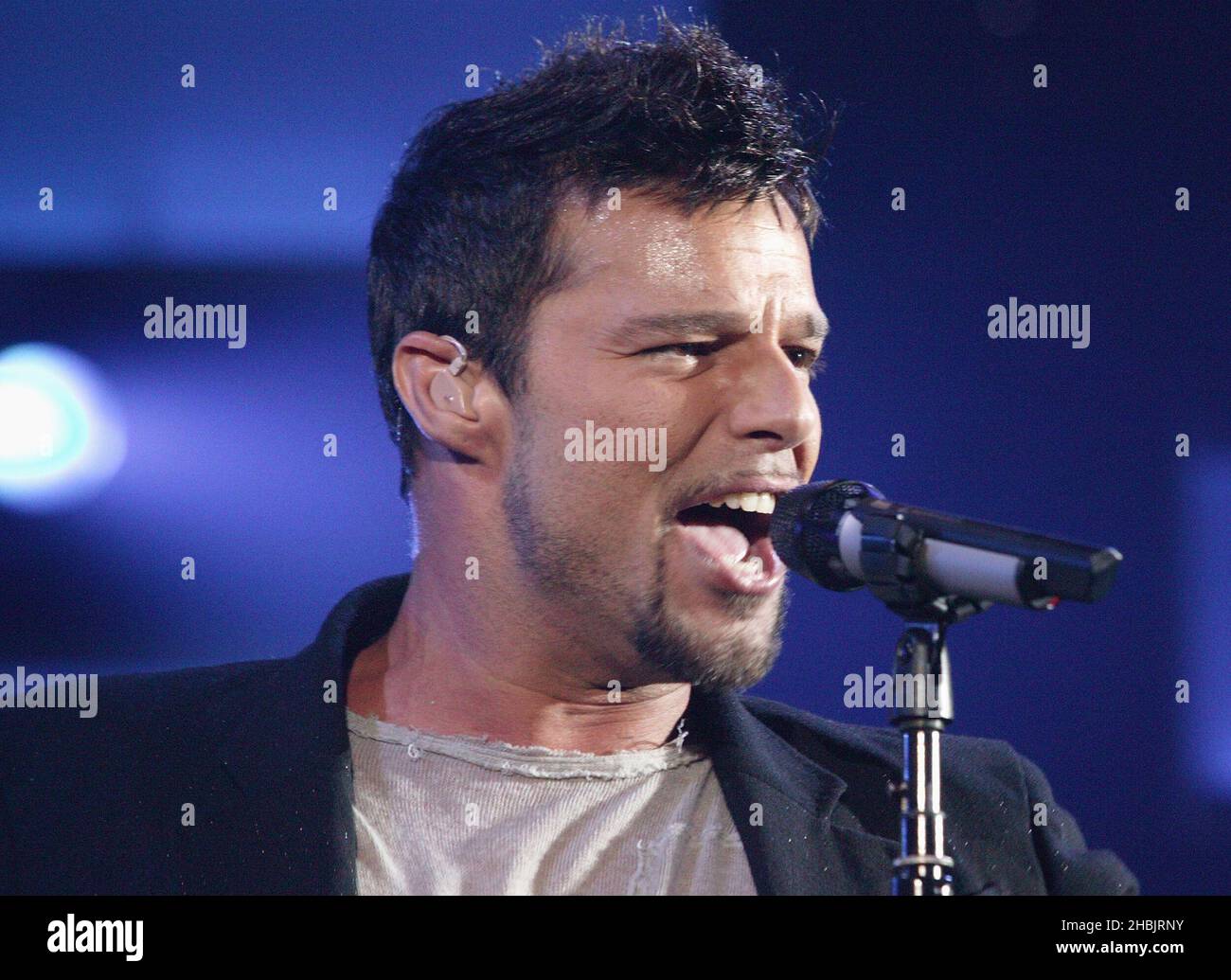 Puerto Rican popstar Ricky Martin on stage Stock Photo - Alamy