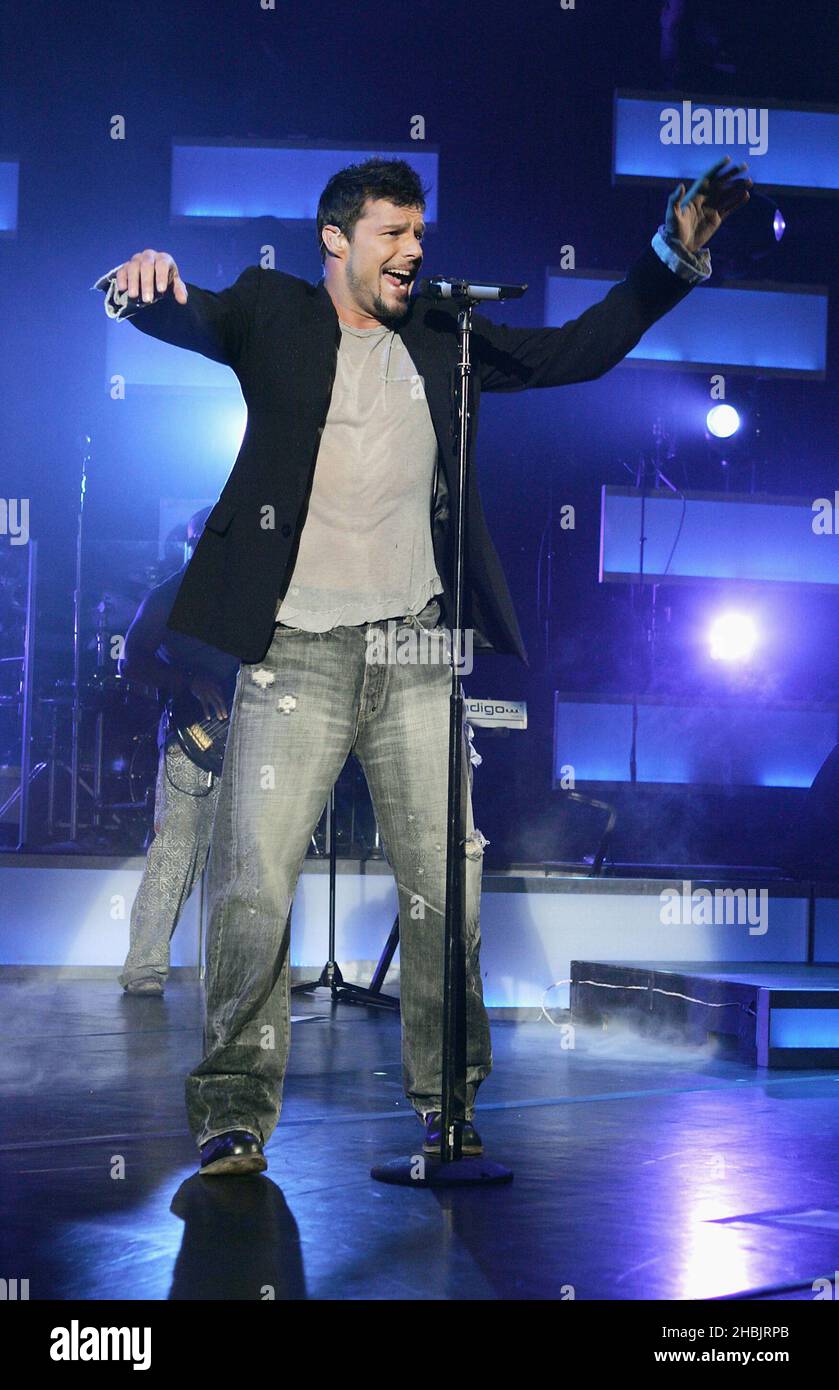 Puerto Rican popstar Ricky Martin on stage Stock Photo - Alamy