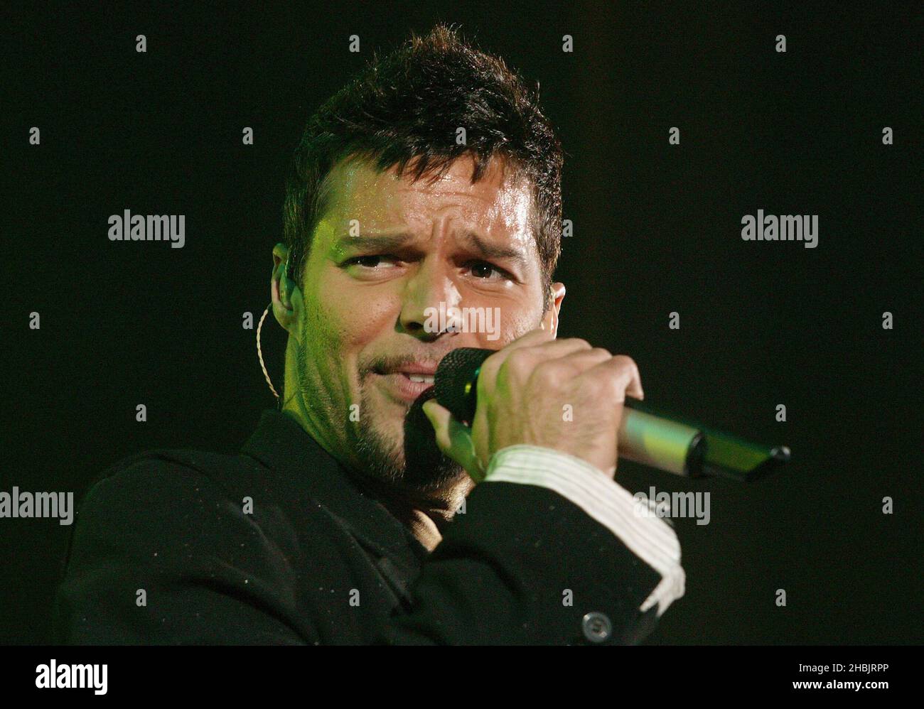 Puerto Rican popstar Ricky Martin on stage Stock Photo - Alamy