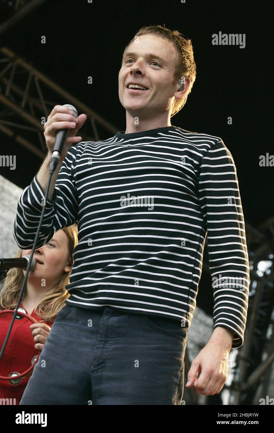 Stuart Murdoch of Belle and Sebastian performing Stock Photo - Alamy