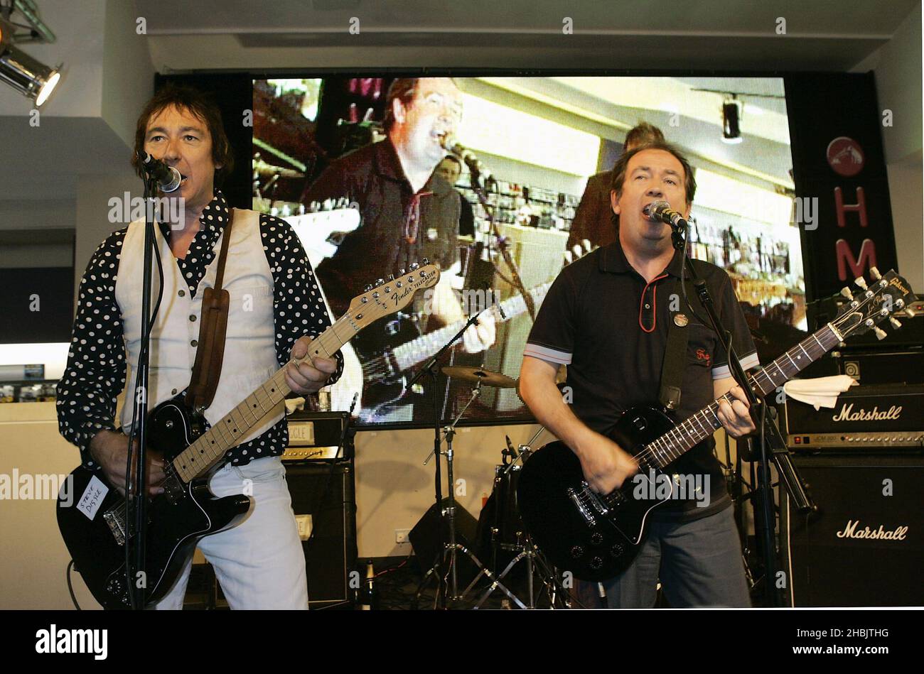 Steve garvey and danny farrant of the buzzcocks performing hi-res stock ...