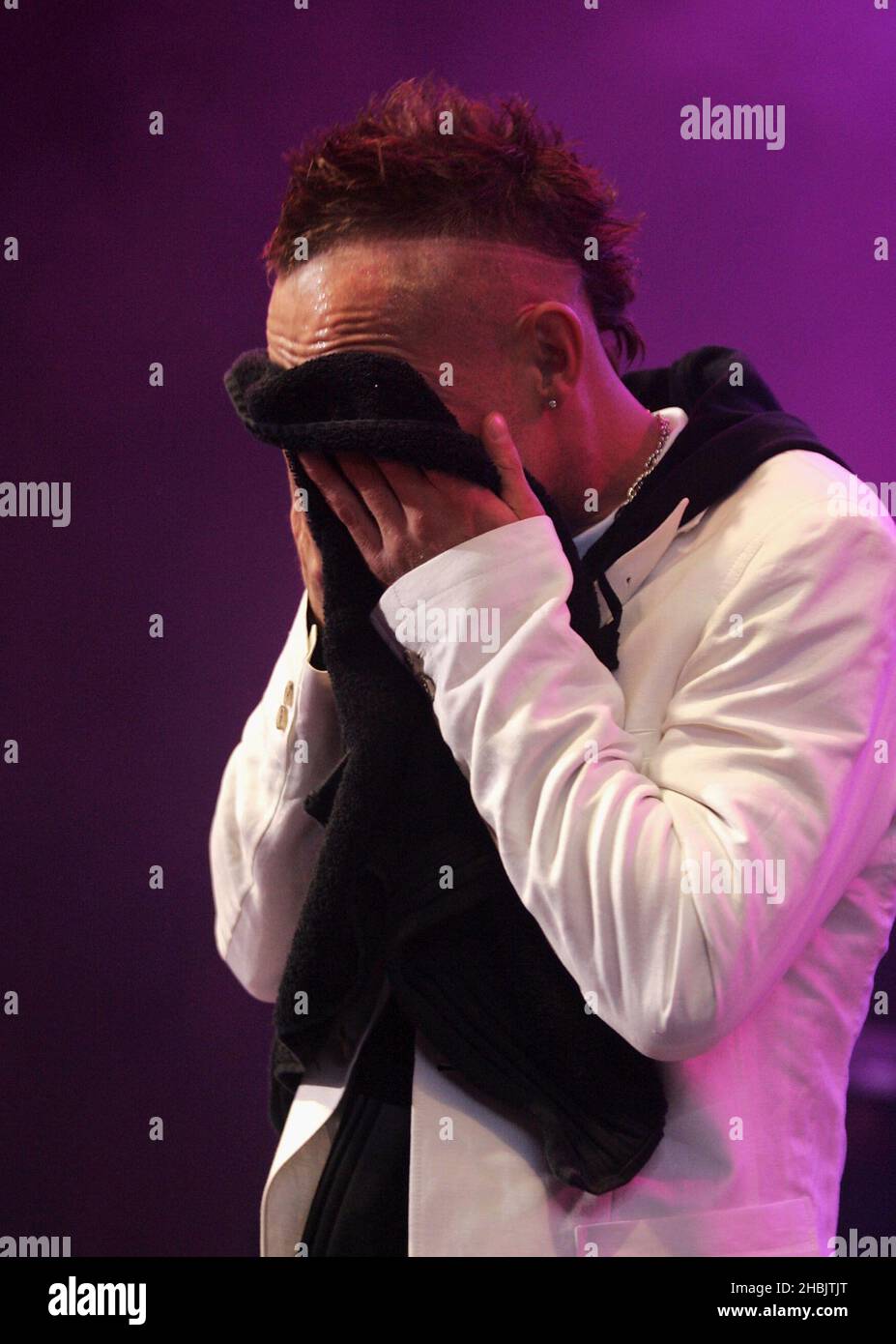 Brian Harvey of E17 on stage Stock Photo - Alamy
