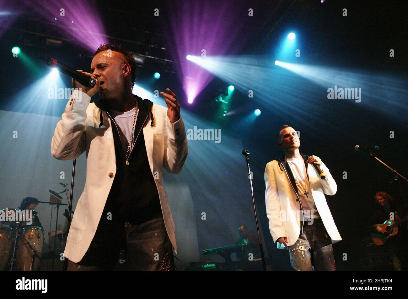 Brian Harvey of E17 on stage Stock Photo - Alamy