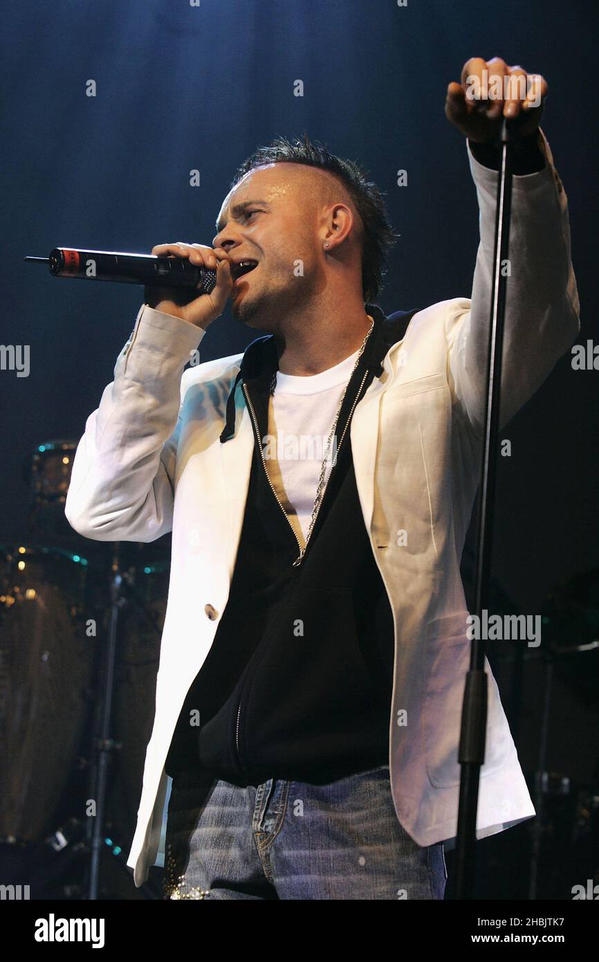 Brian Harvey of E17 on stage Stock Photo - Alamy