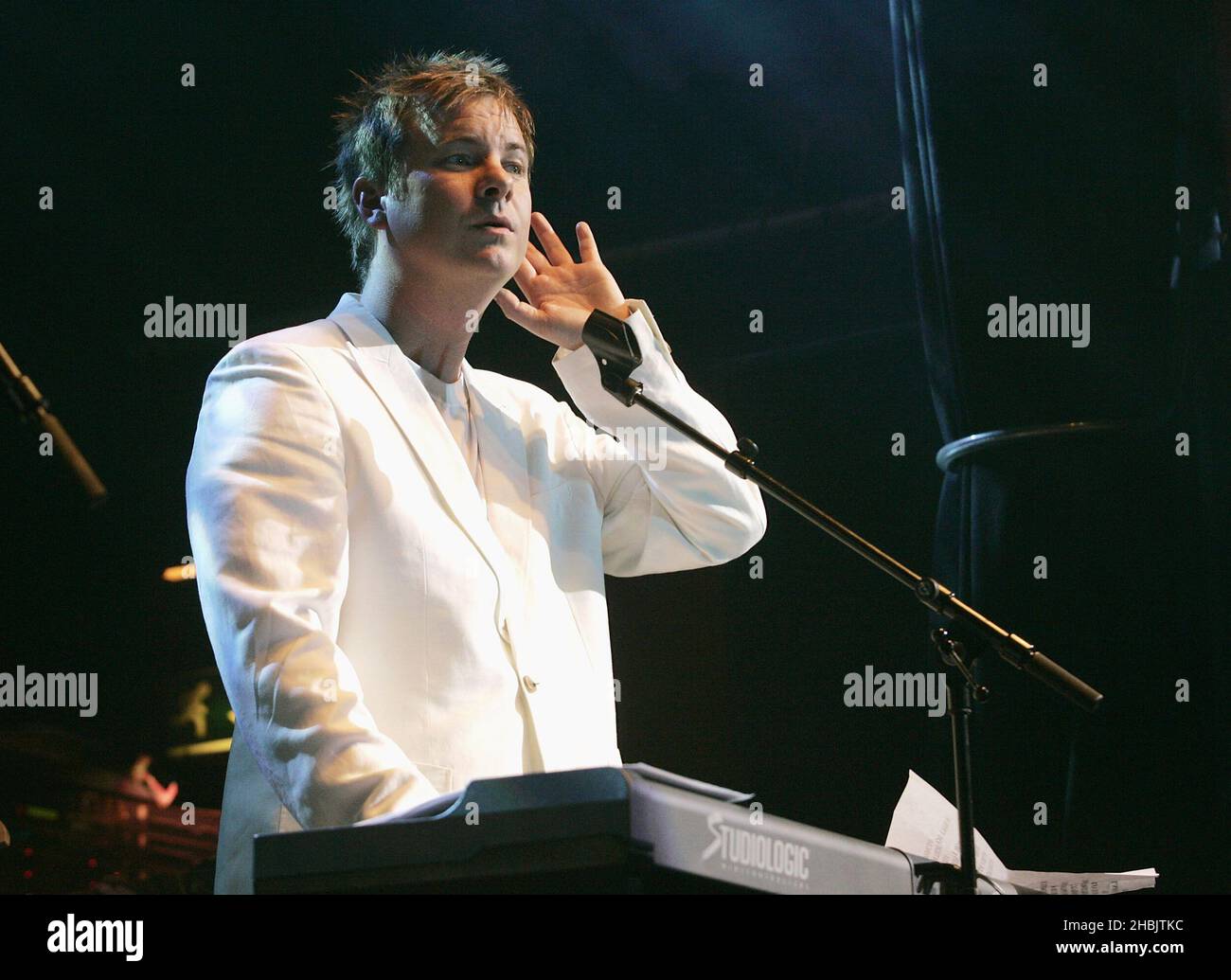 Tony Mortimer of E17 on stage Stock Photo - Alamy