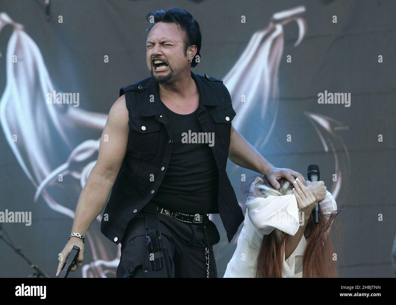 Geoff Tate of Queensryche on stage Stock Photo - Alamy