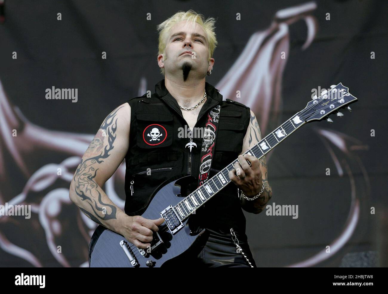 Mike Stone of Queensryche on stage Stock Photo - Alamy