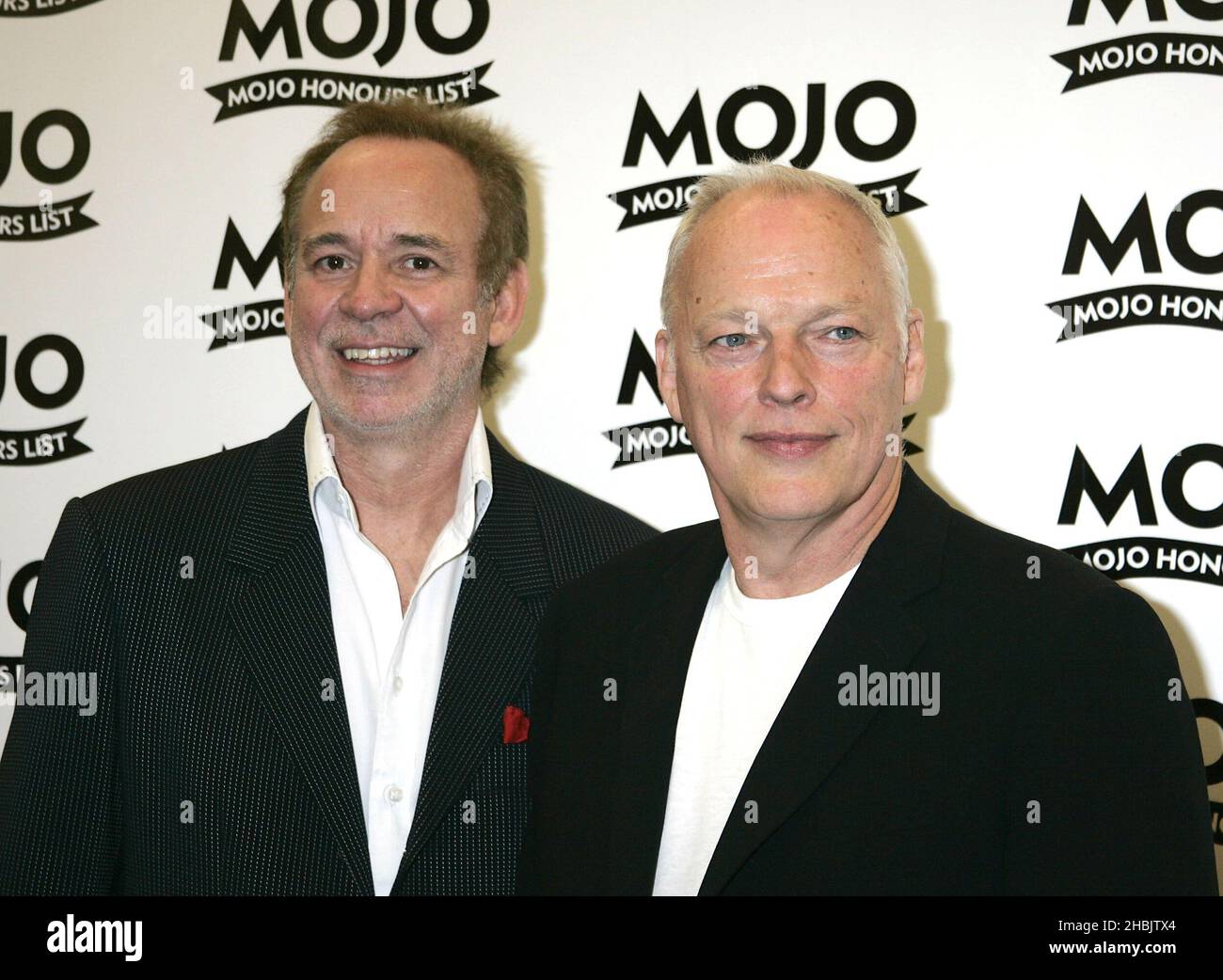 Dave gilmour poses with phil manzera hi-res stock photography and ...