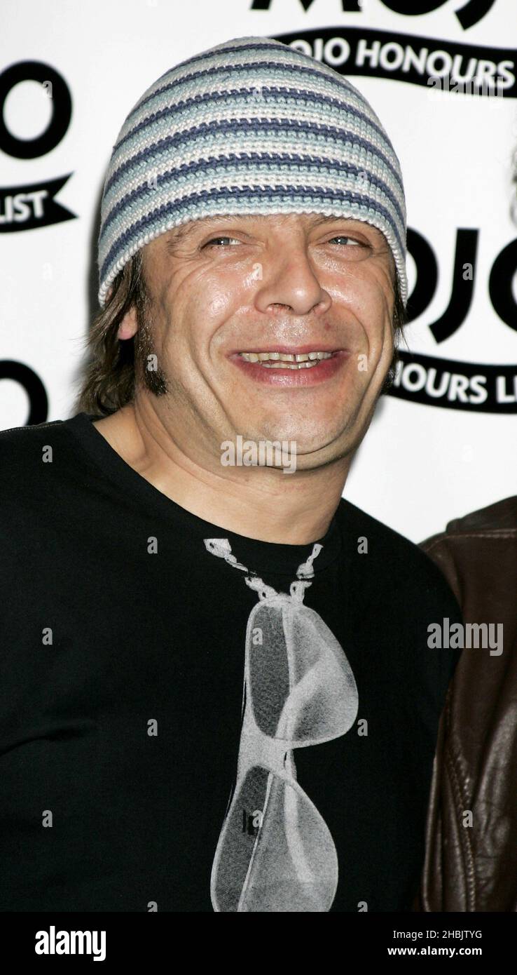 Mani of Primal Scream arriving Stock Photo - Alamy