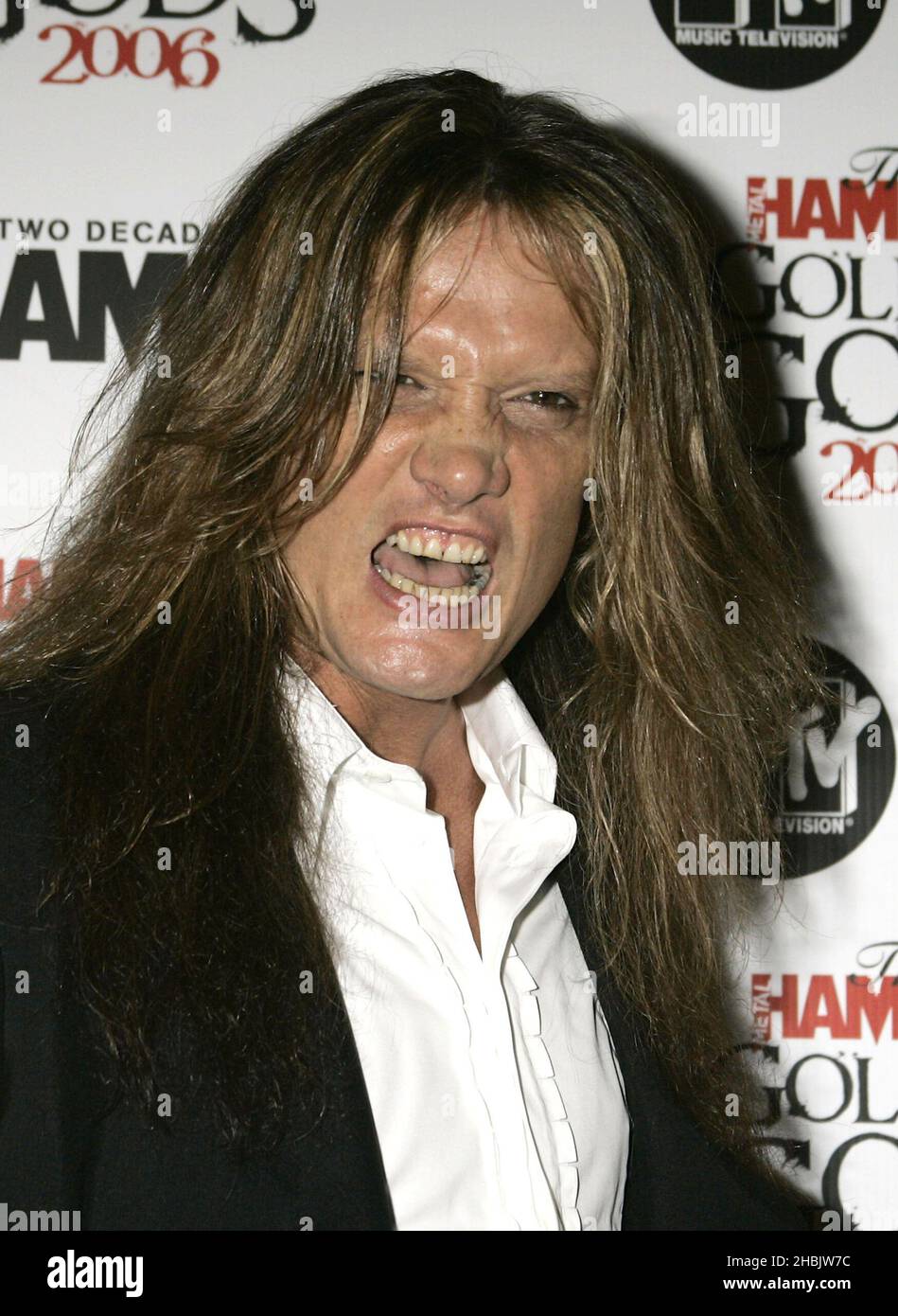 Sebastian Bach of Skid Row arriving Stock Photo - Alamy