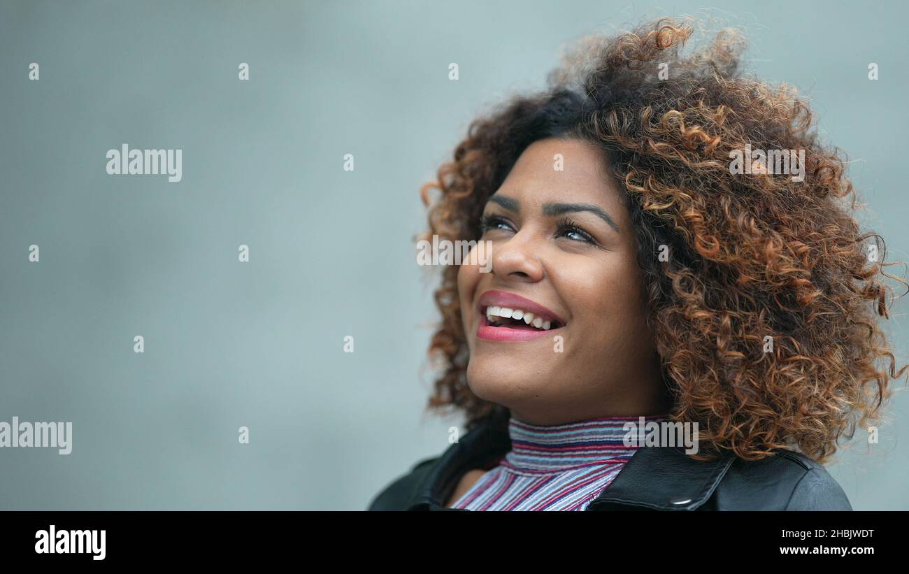Brazilian woman portrait face close-up smiling Stock Photo - Alamy