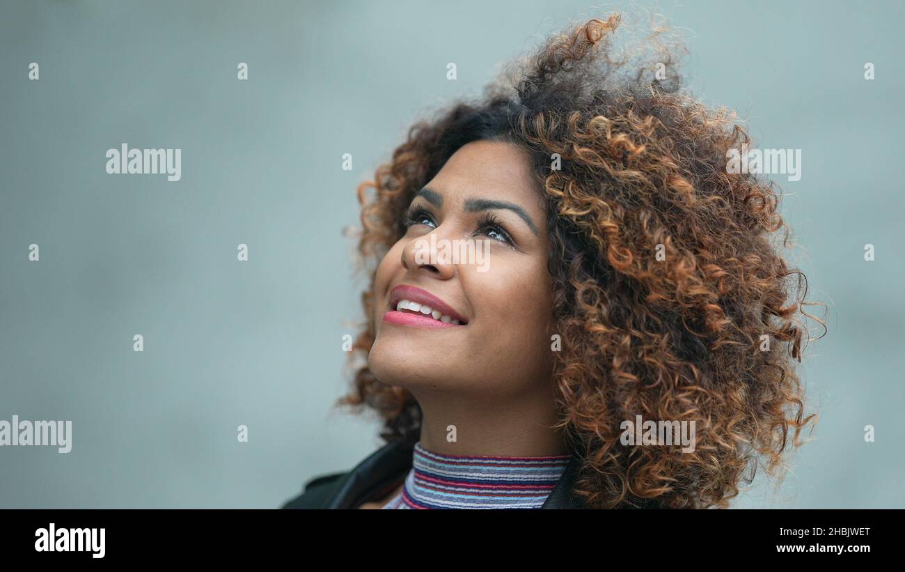 Brazilian woman portrait face close-up smiling Stock Photo - Alamy