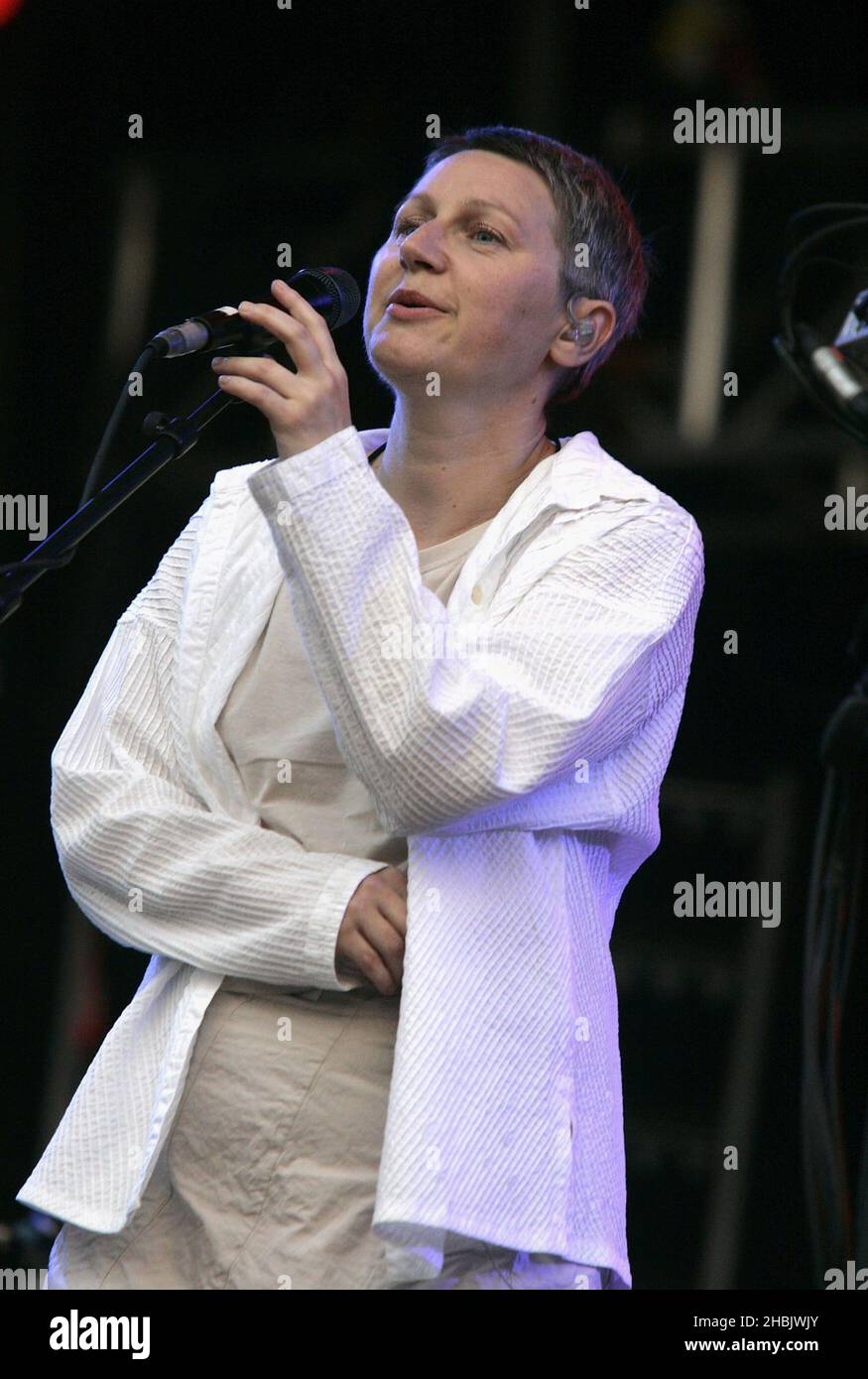 Elizabeth frazer performs with massive attack hi-res stock photography ...