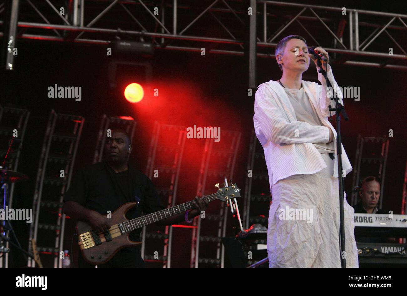 Elizabeth Frazer performs with Massive Attack Stock Photo - Alamy