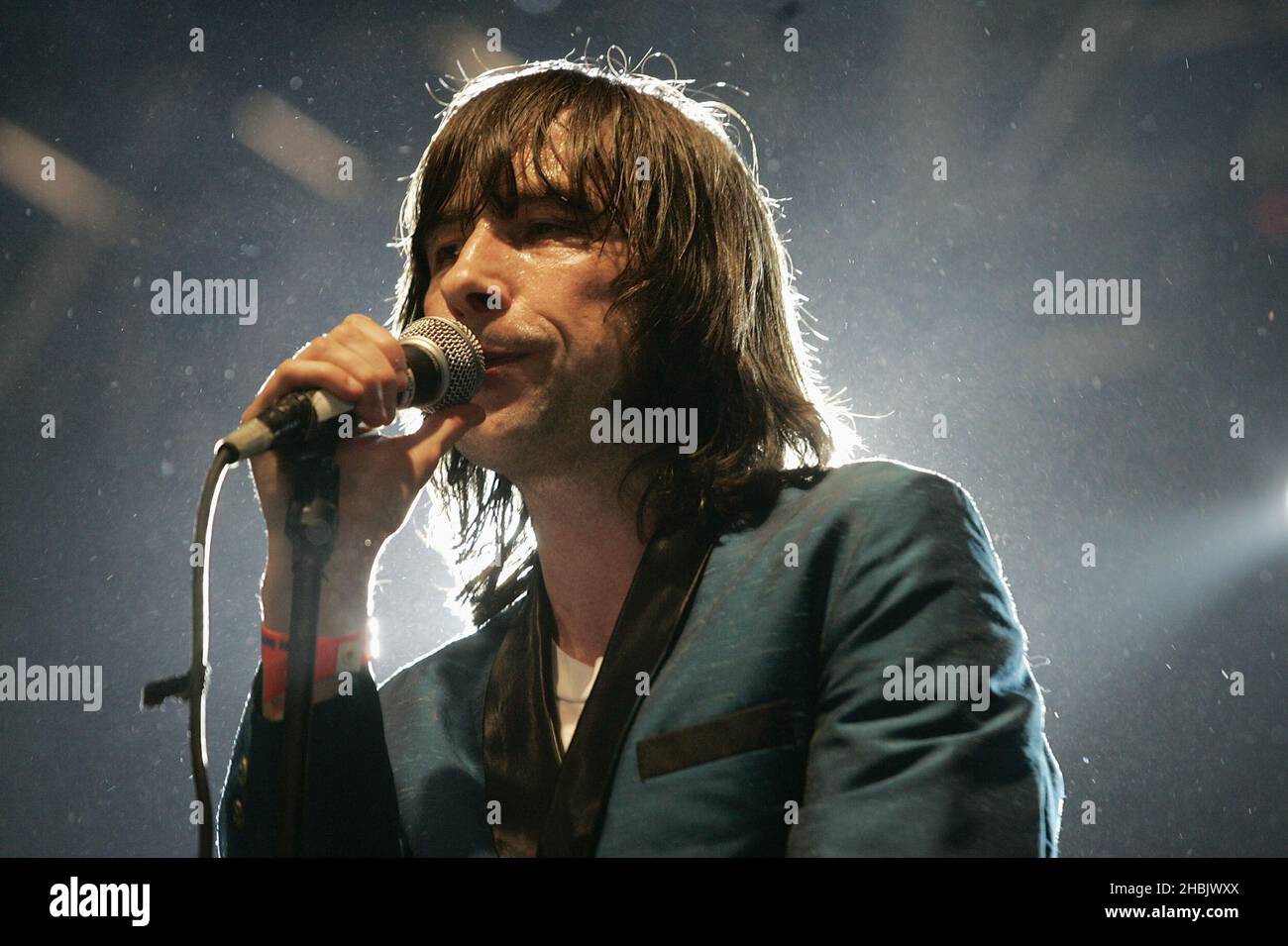 Bobby Gillespie of Primal Scream performing Stock Photo - Alamy