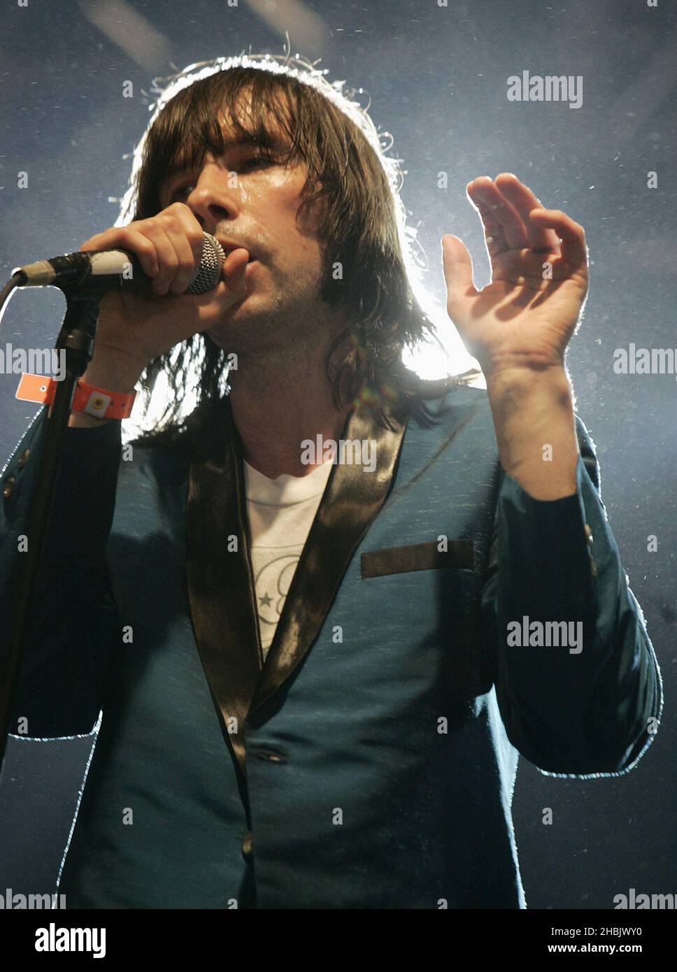 Bobby Gillespie of Primal Scream performing Stock Photo - Alamy