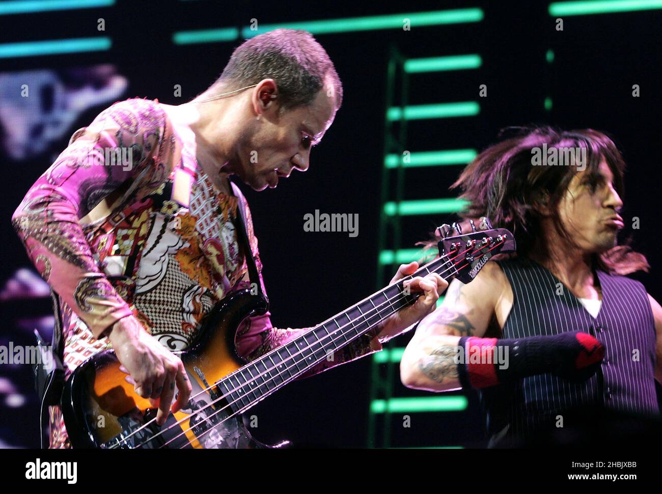 'Flea' Michael Balzary of Red Hot Chili Peppers live on stage Stock ...