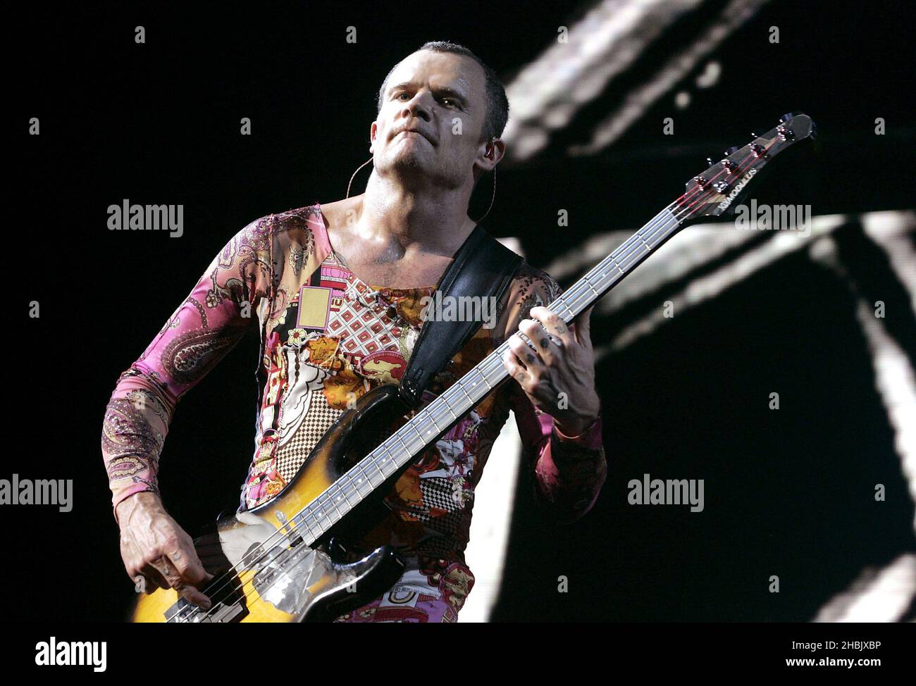 'Flea' Michael Balzary of Red Hot Chili Peppers live on stage Stock ...