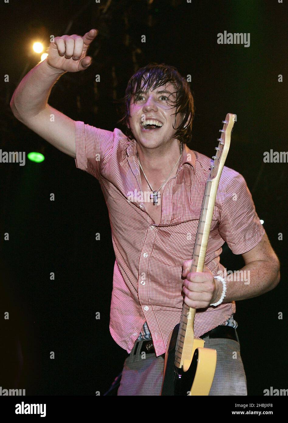 Danny jones of mcfly performs live on stage hi-res stock photography ...