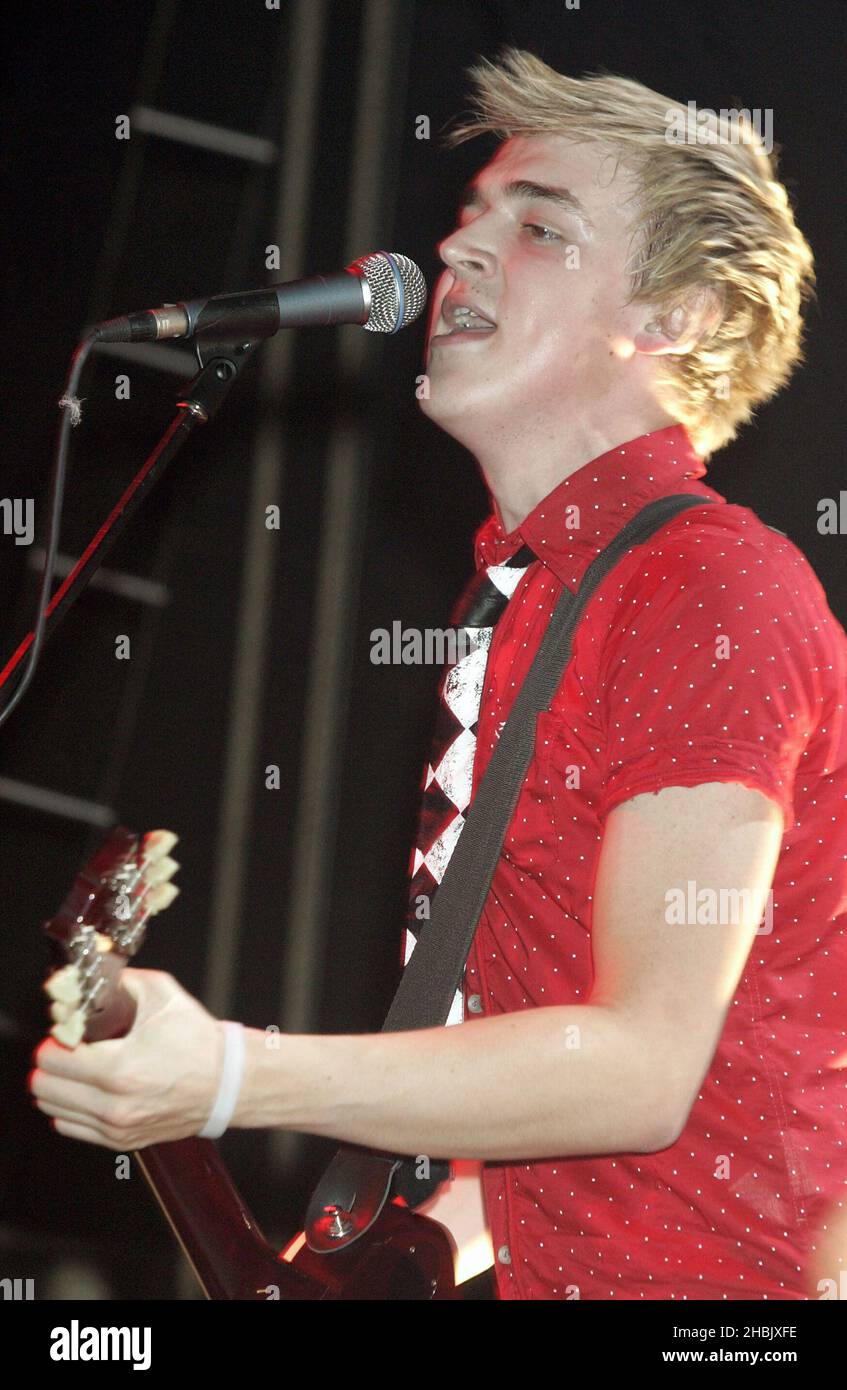 Tom Fletcher of McFly performs live on stage Stock Photo - Alamy
