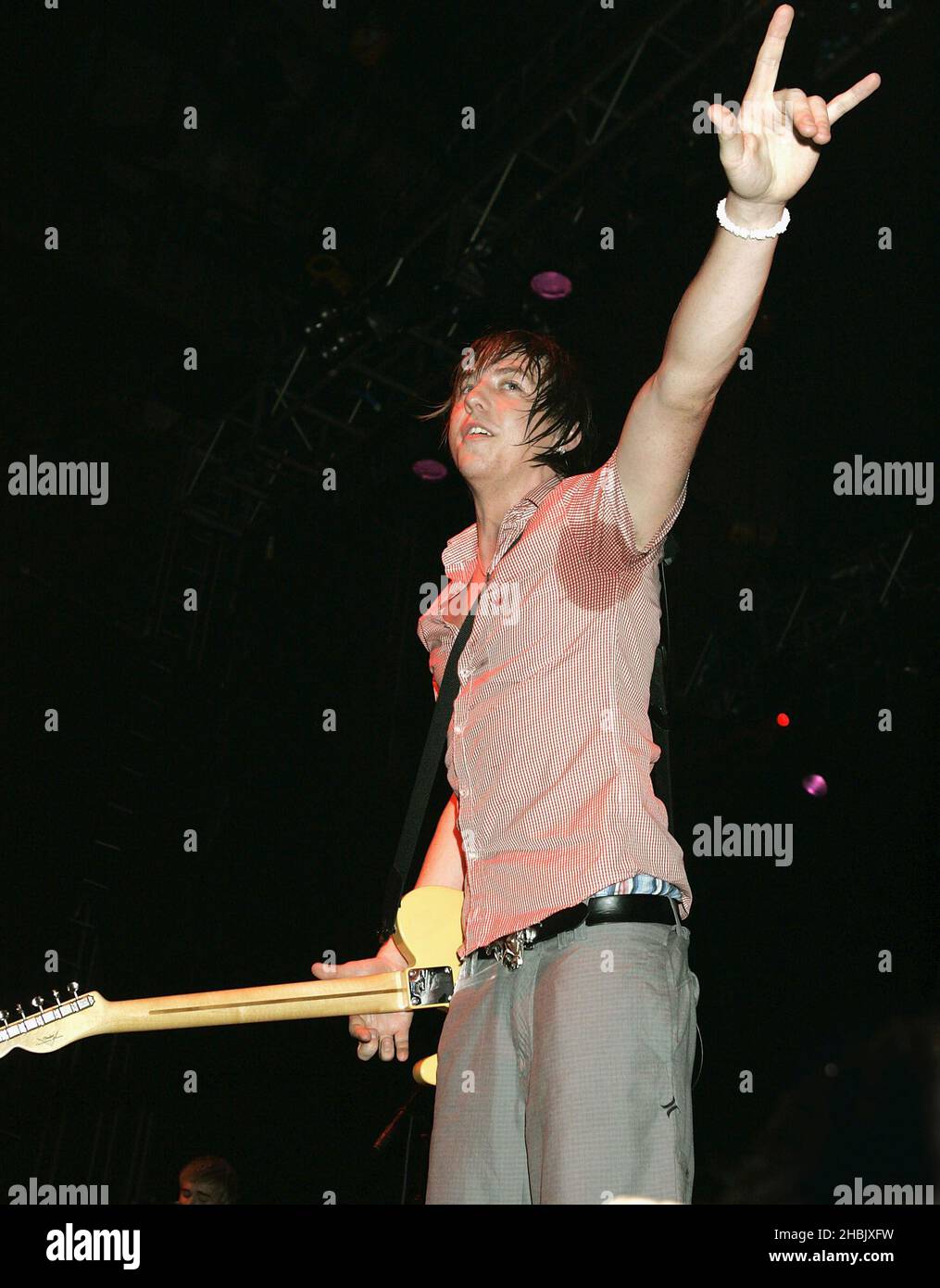 Danny Jones of McFly performs live on stage Stock Photo - Alamy