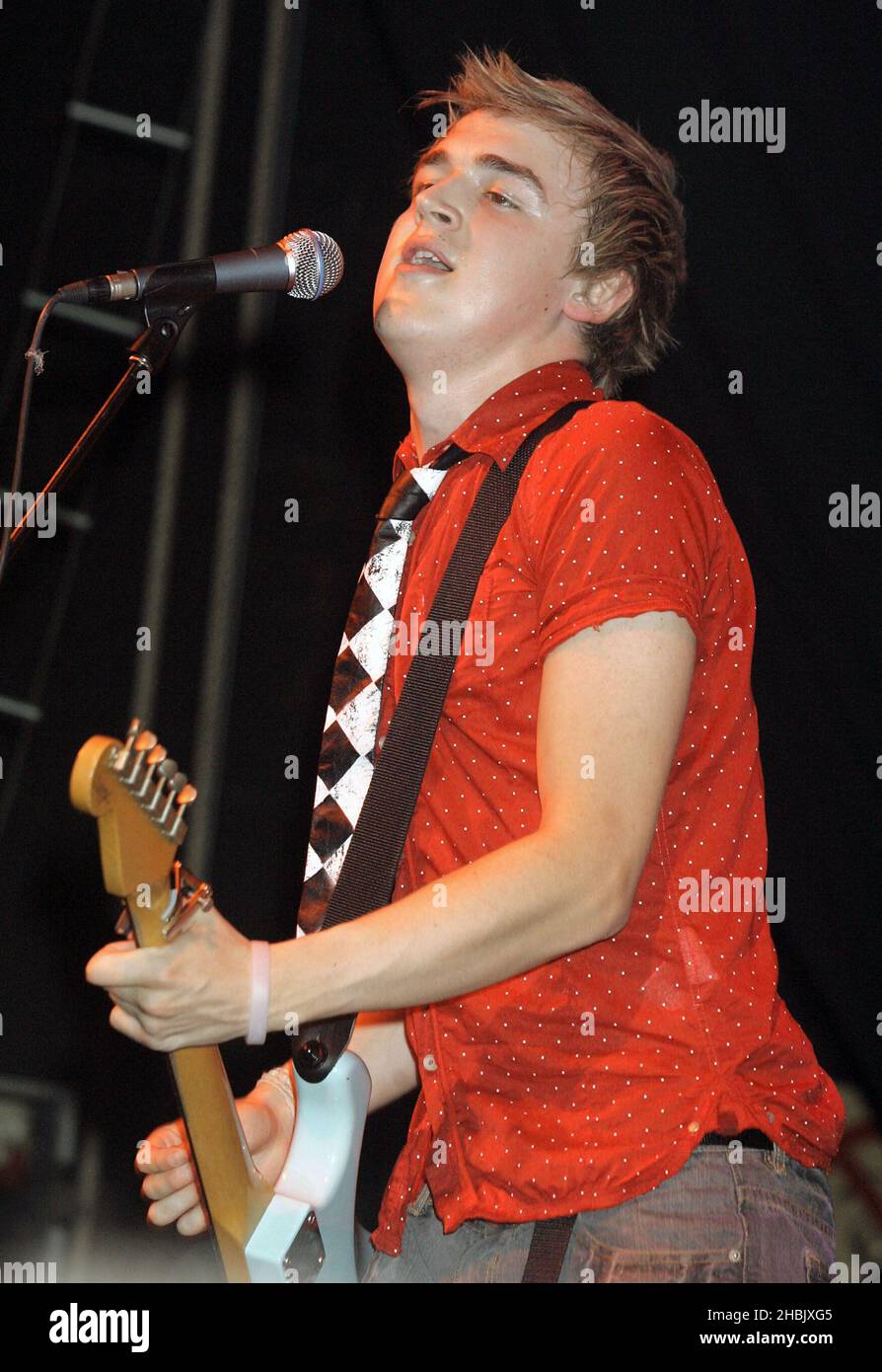 Tom Fletcher of McFly performs live on stage Stock Photo - Alamy