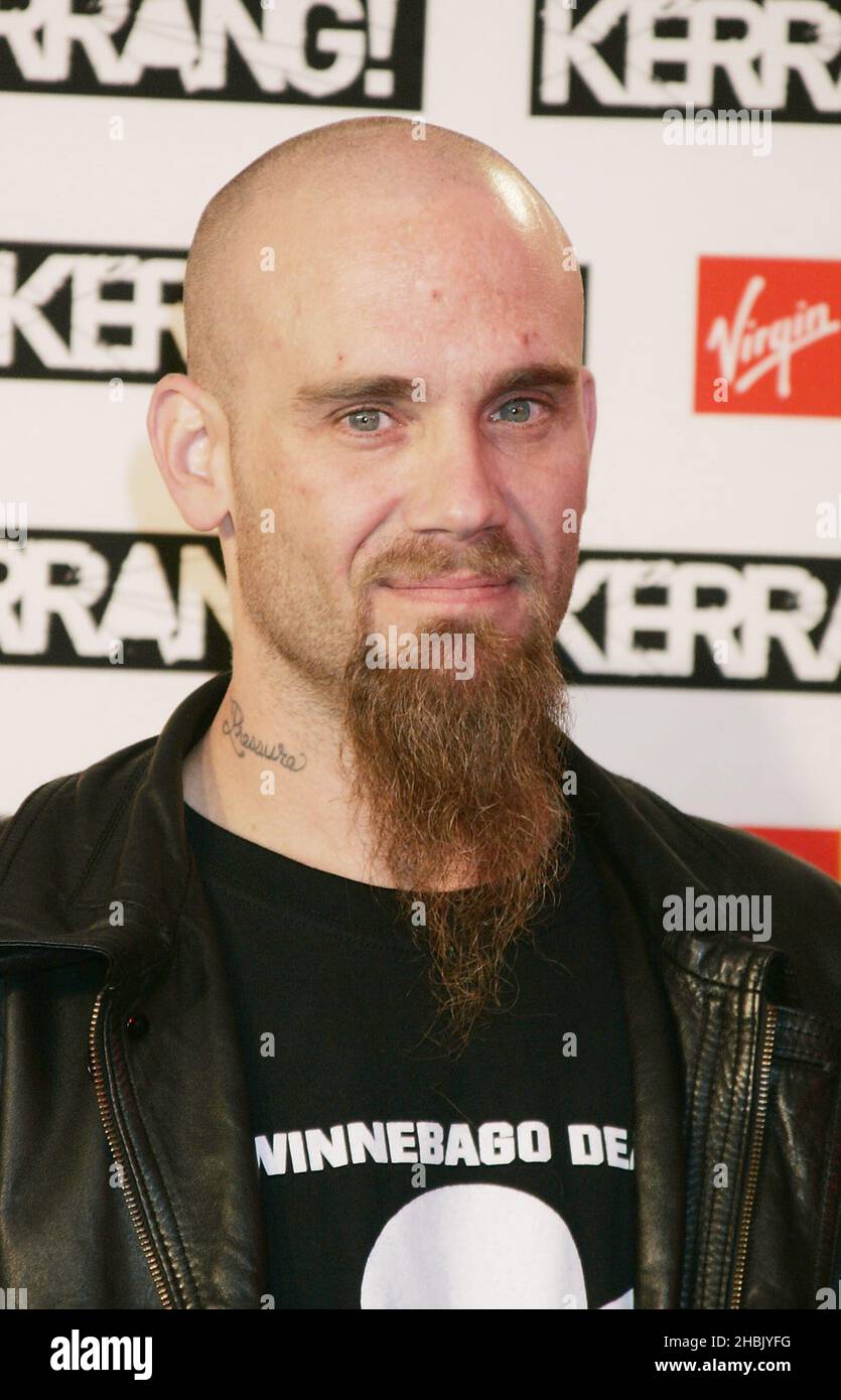 Nick oliveri arriving on the red carpet at the kerrang hi-res stock ...