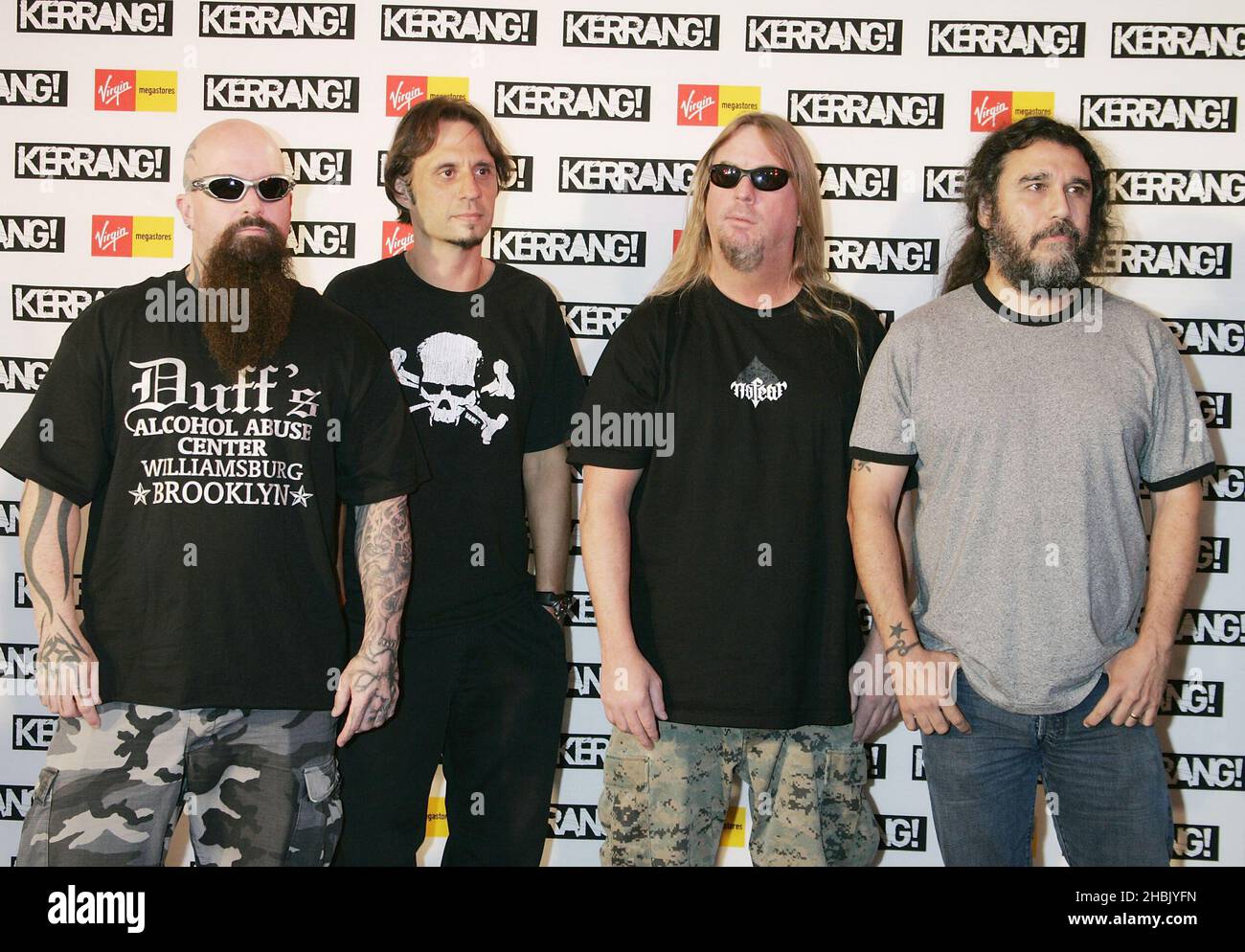 Slayer arriving on the red carpet at the Kerrang Awards Stock Photo - Alamy