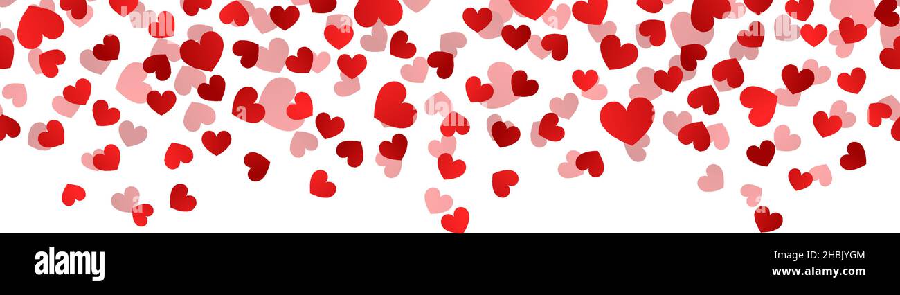 Red Romantic Heart Repeat Banner Background Stock Vector Image & Art ...