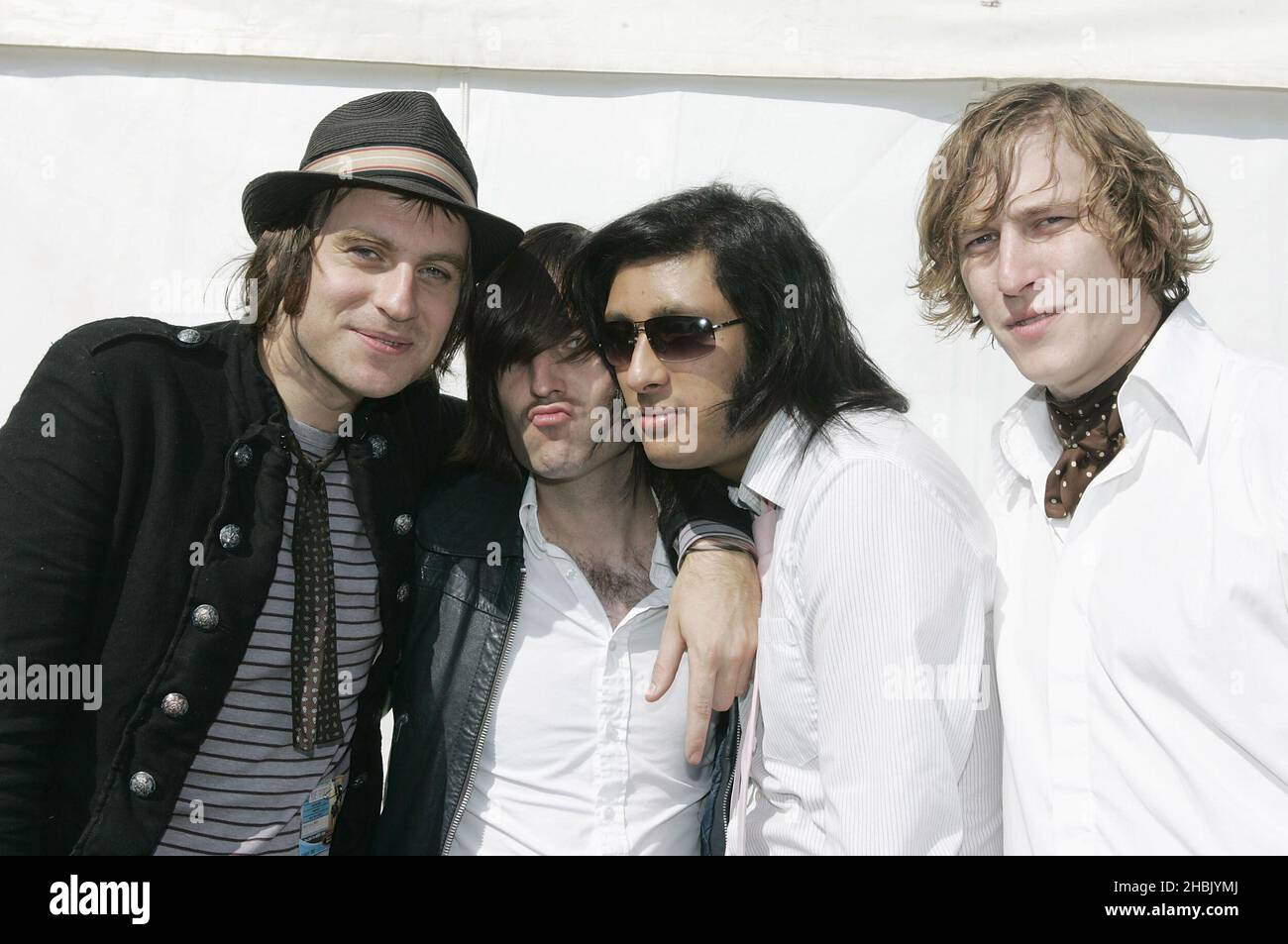 Boy Kill Boy pose backstage at the Reading Festival, in Reading on 26 ...