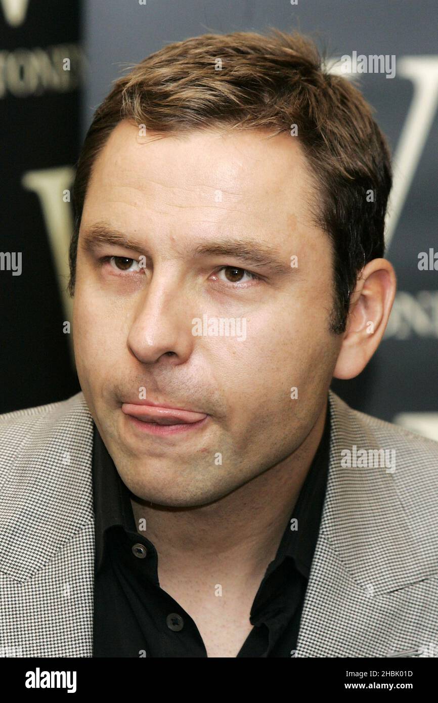 David Wallaims attending a book signing, Waterstones, London Stock ...