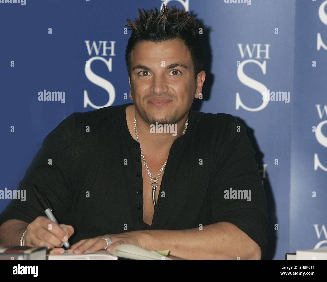 Peter Andre signing copies of his new book All About Us: My Story - WH ...