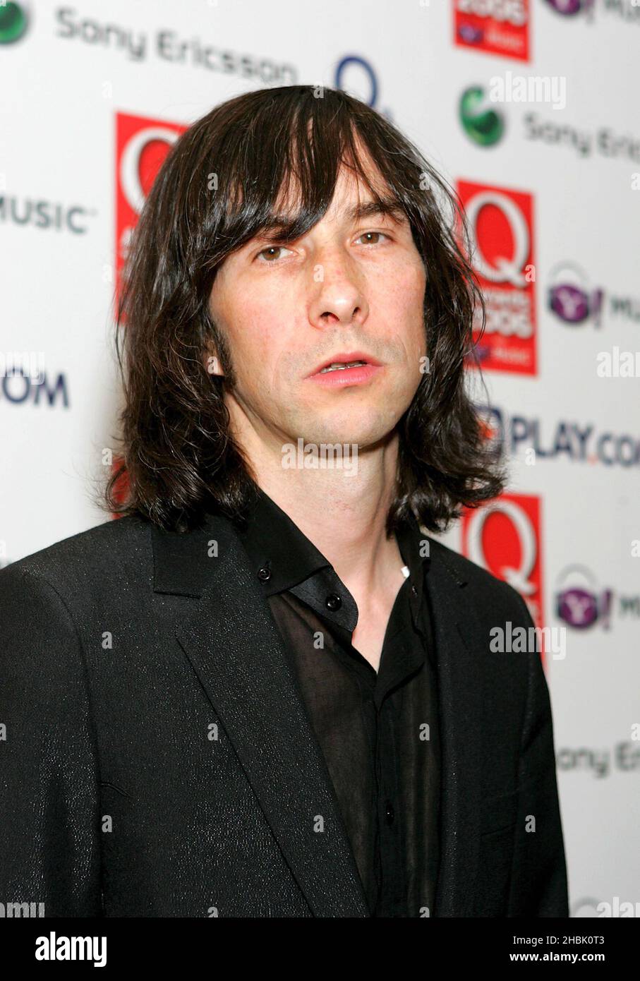 Bobby Gillespie in the press room at the 2006 Q Awards at the Grosvenor ...