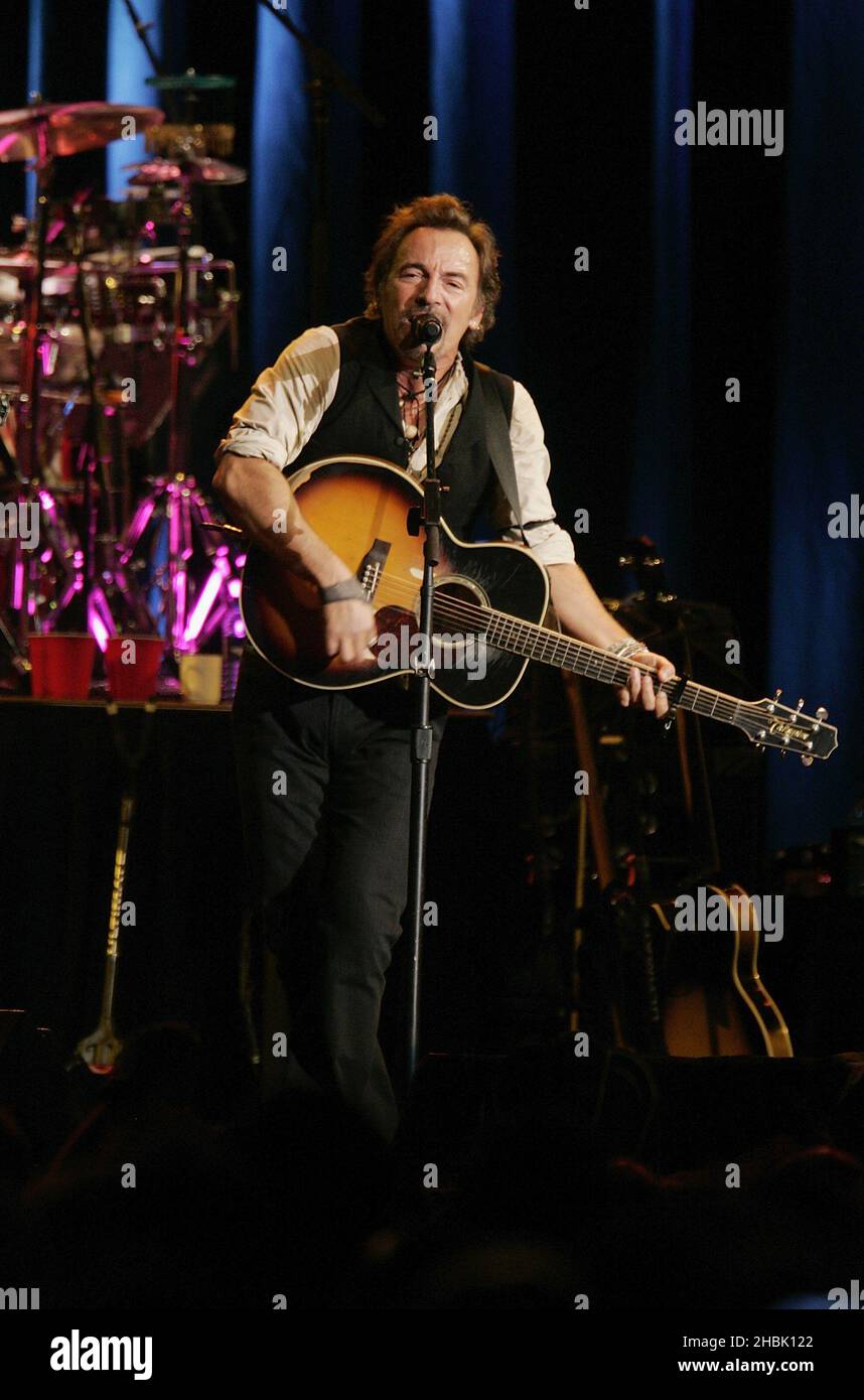 Bruce Springsteen performs on stage at Wembley Arena in London on ...