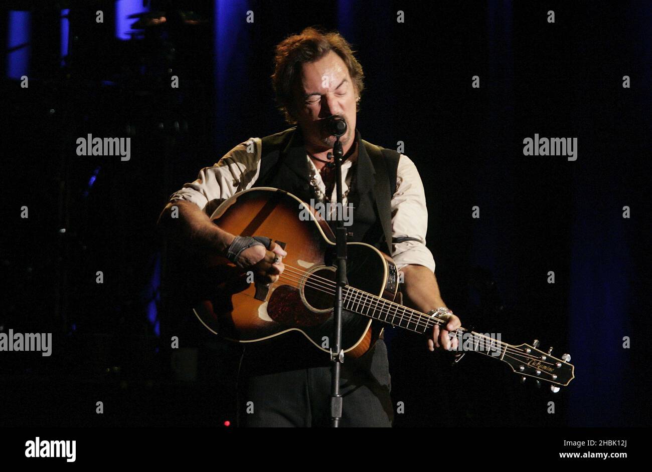 Bruce Springsteen performs on stage at Wembley Arena in London on ...