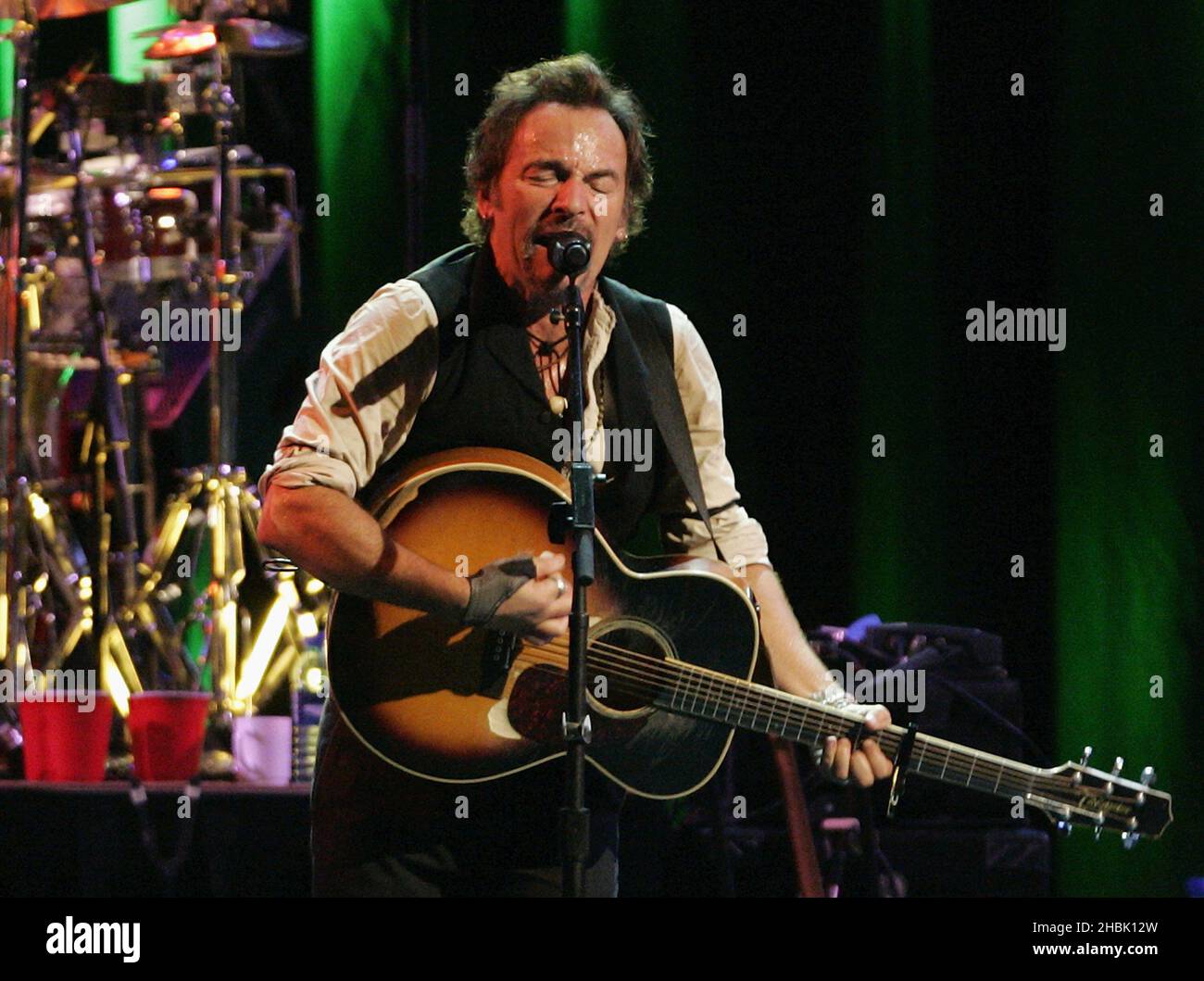 Bruce Springsteen performs on stage at Wembley Arena in London on ...