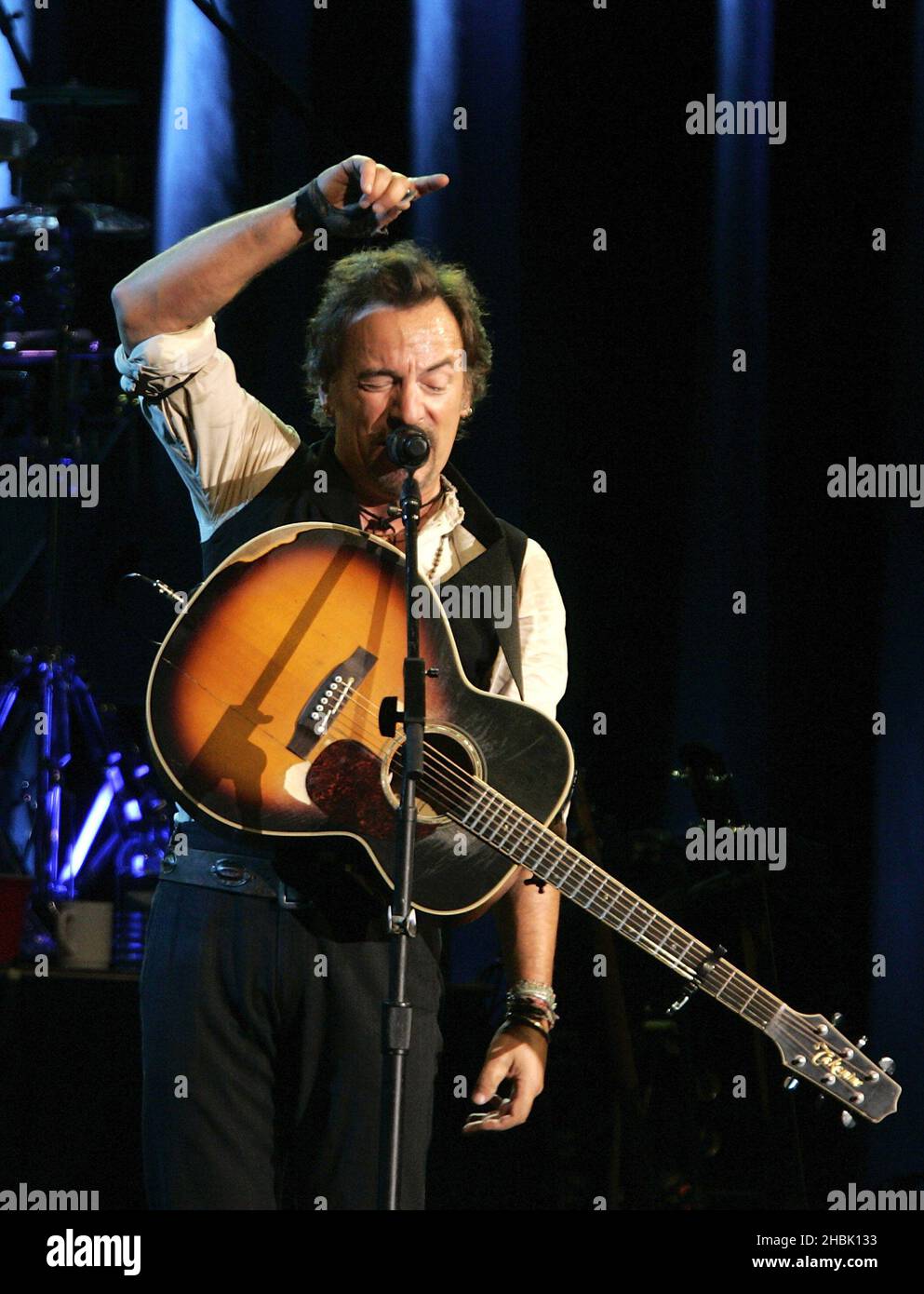 Bruce Springsteen performs on stage at Wembley Arena in London on ...