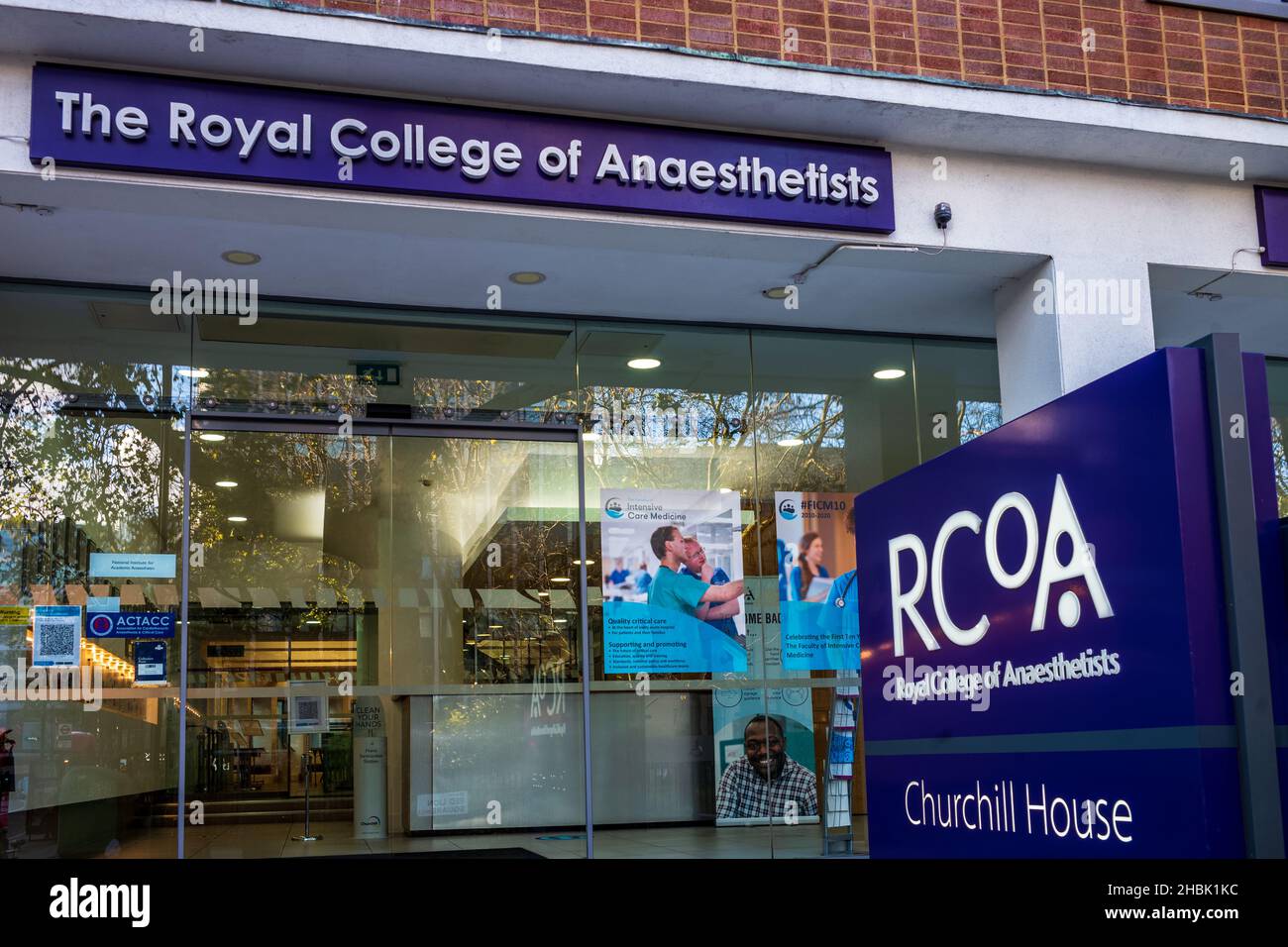 The RCoA Royal College of Anaesthetists head office HQ in Churchill ...