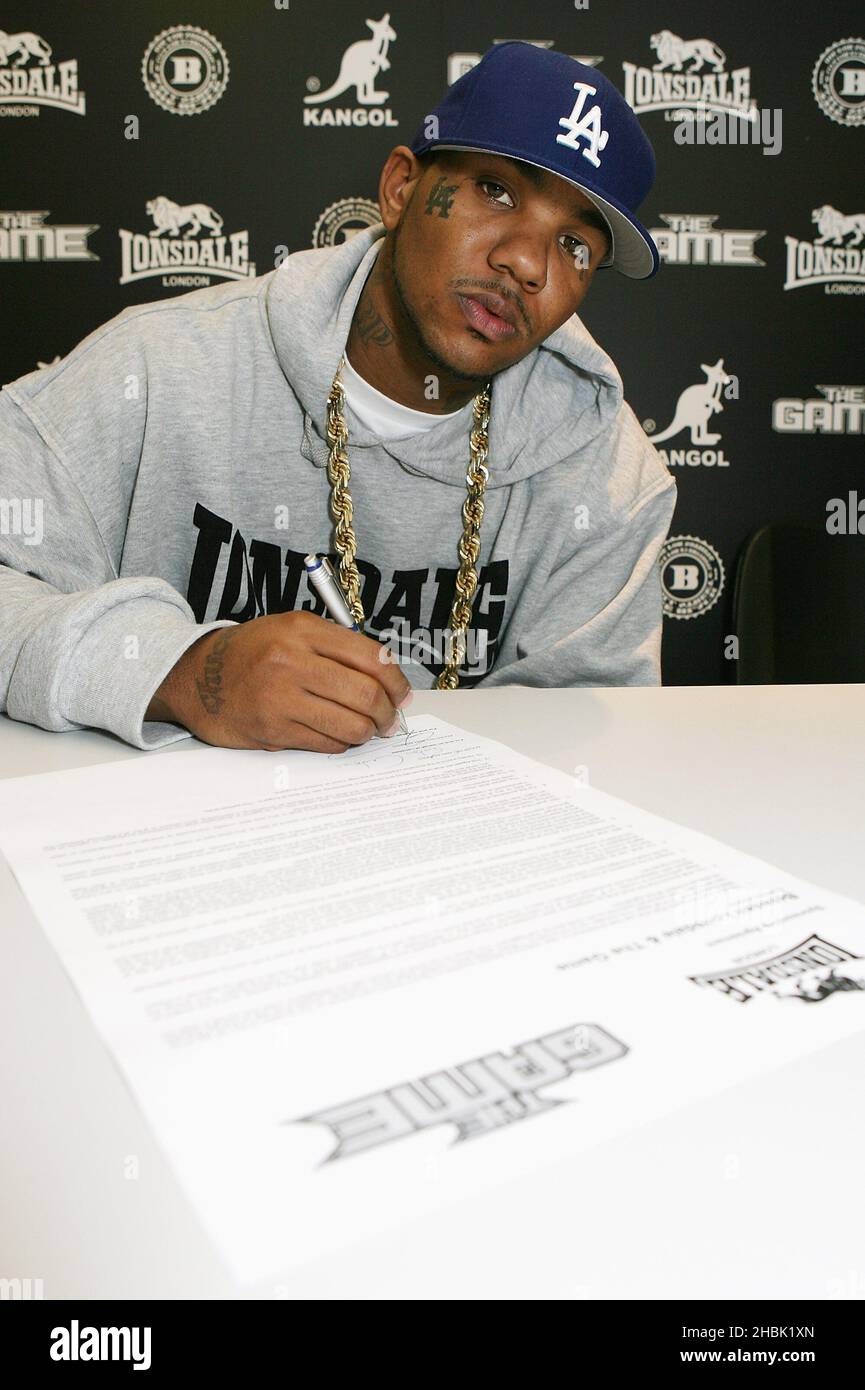 The Game appeared at Lillywhites sports store in London to sign a ...
