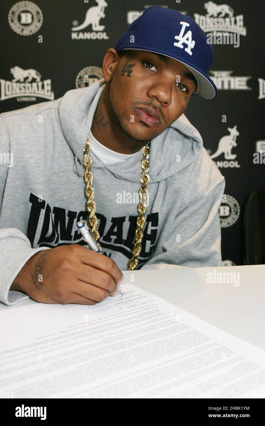The Game appeared at Lillywhites sports store in London to sign a ...